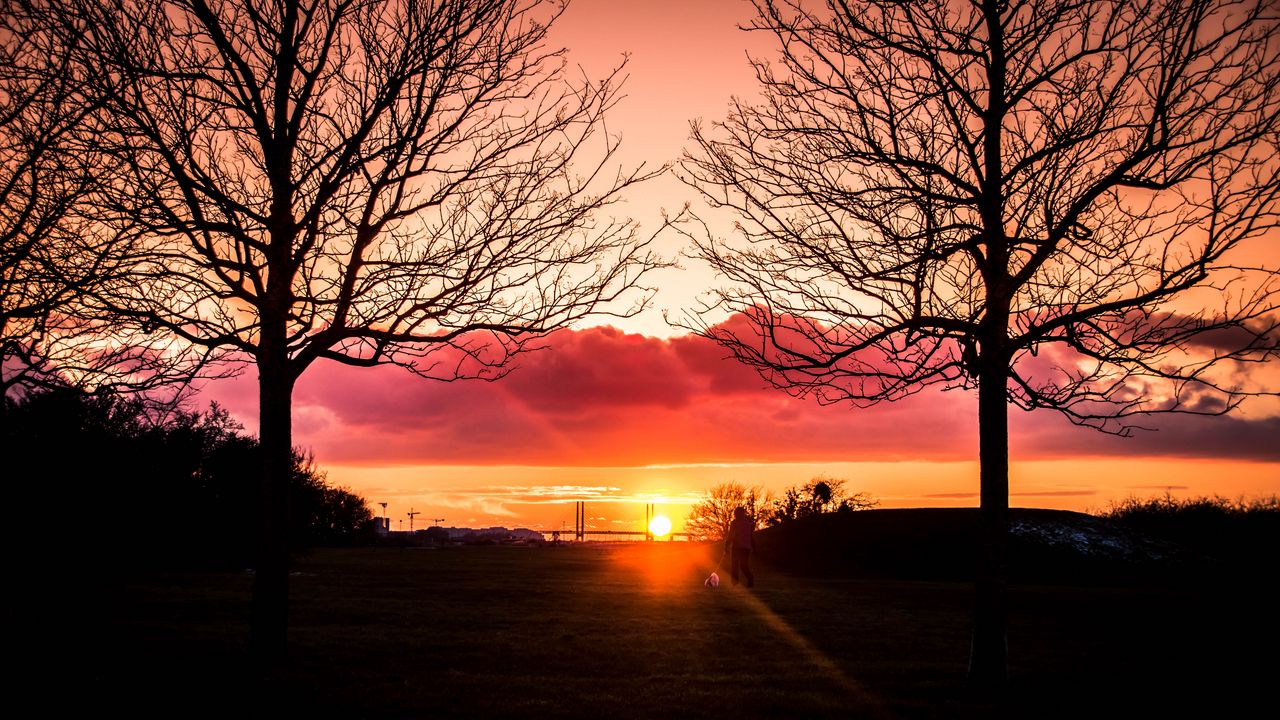 Wallpaper silhouette, sunset, alone, solitude, horizon hd, picture, image