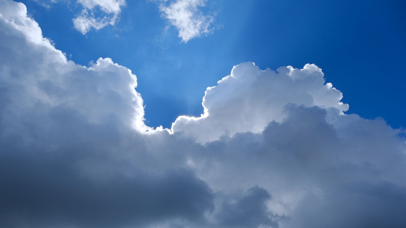 Download wallpaper 1366x768 sky, clouds, light, rays tablet, laptop hd ...