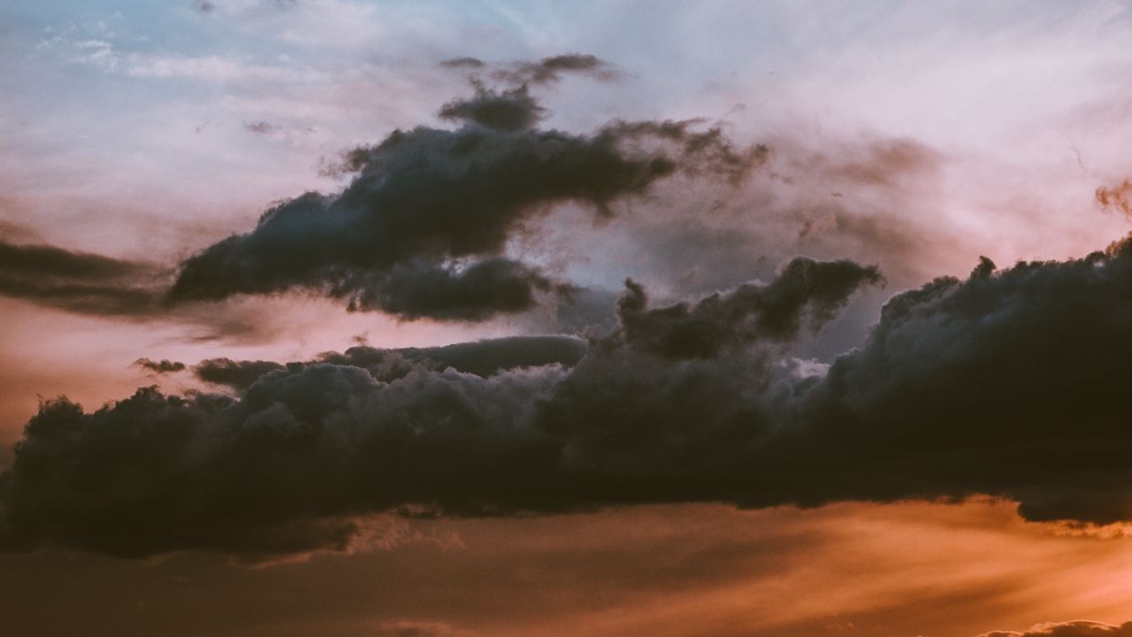 Wallpaper sky, clouds, sunset, overcast hd, picture, image