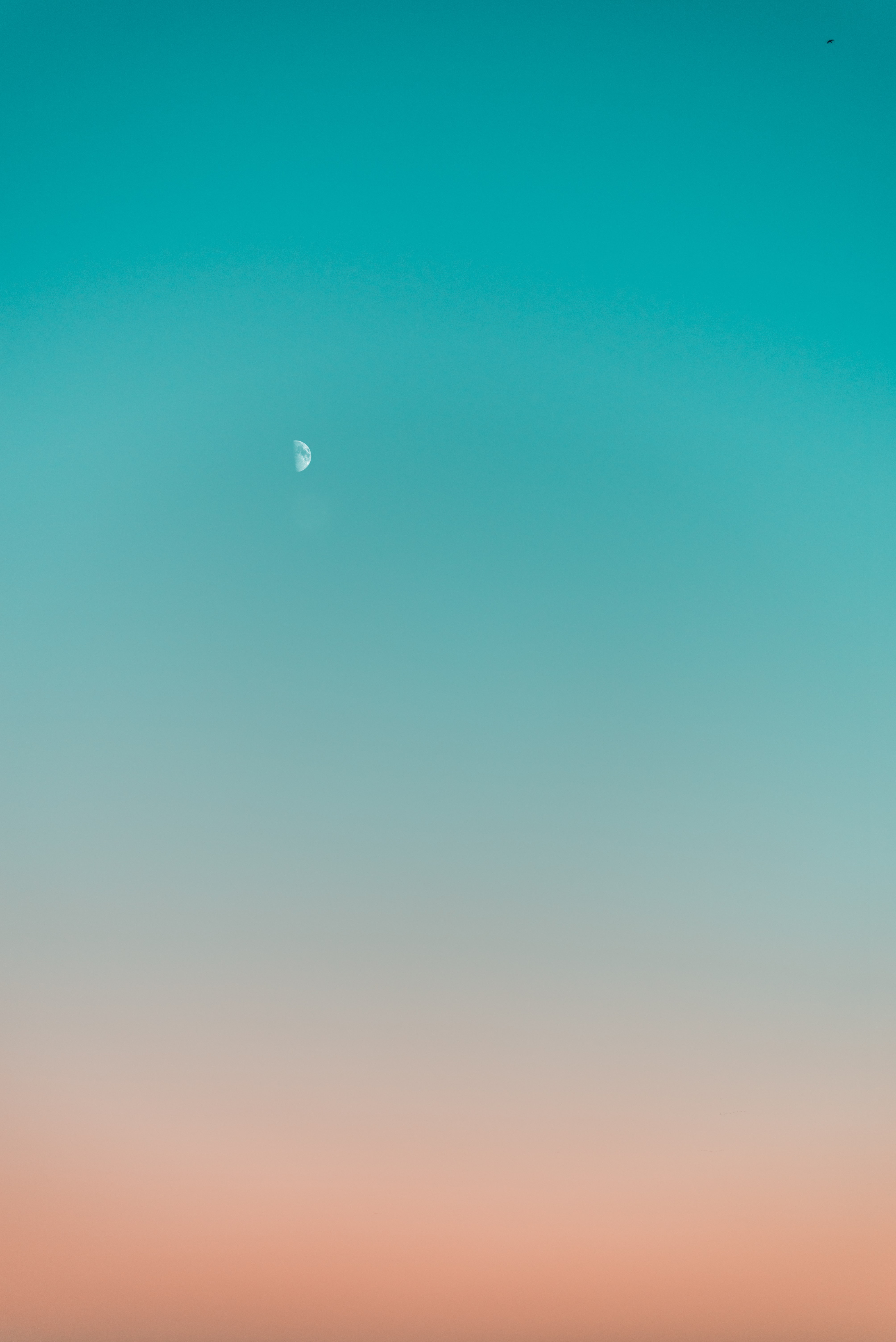 Download wallpaper 4016x6016 sky, moon, minimalism, gradient hd background