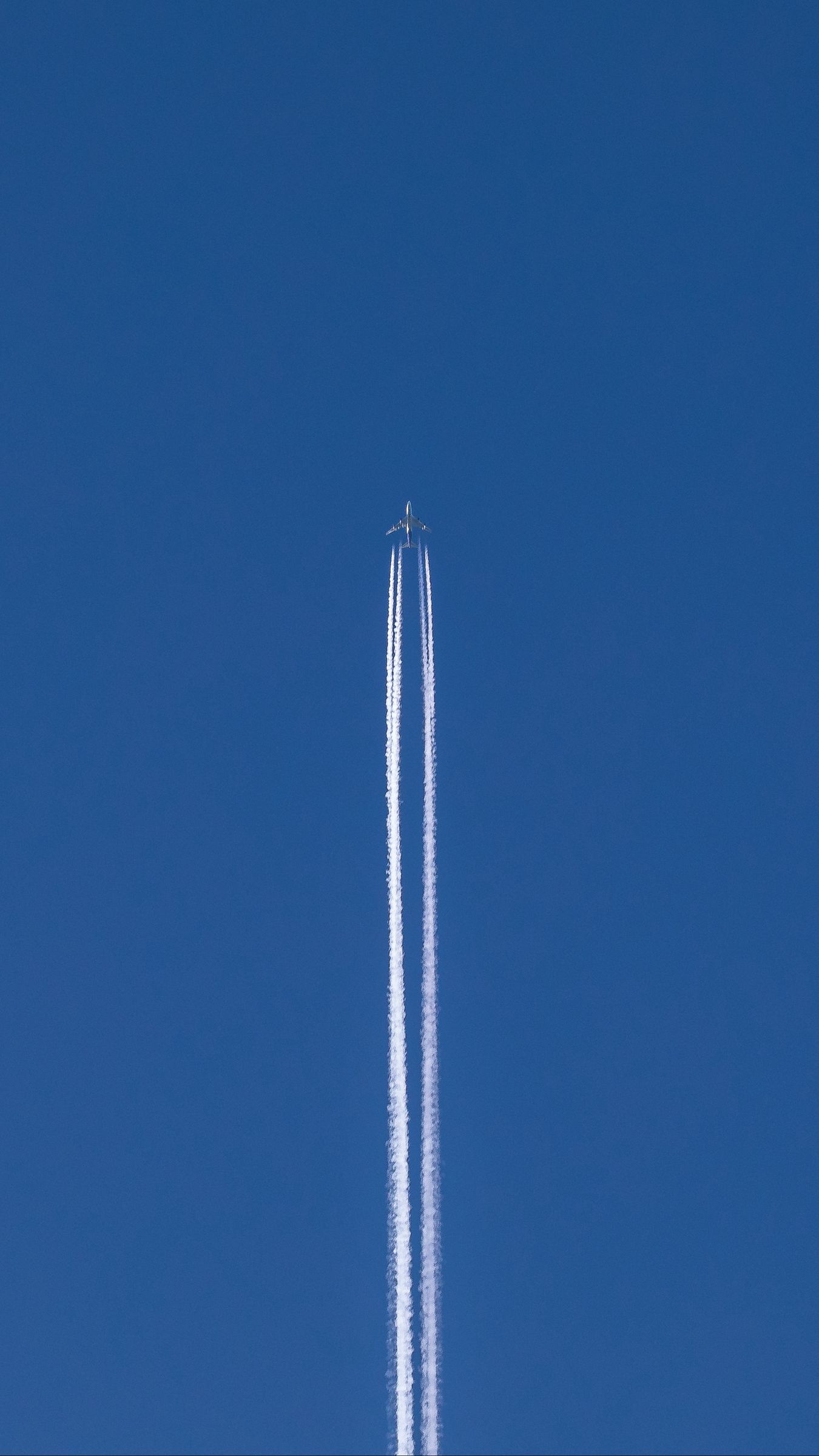 Download wallpaper 1350x2400 sky, plane, flight, stripes, minimalism ...