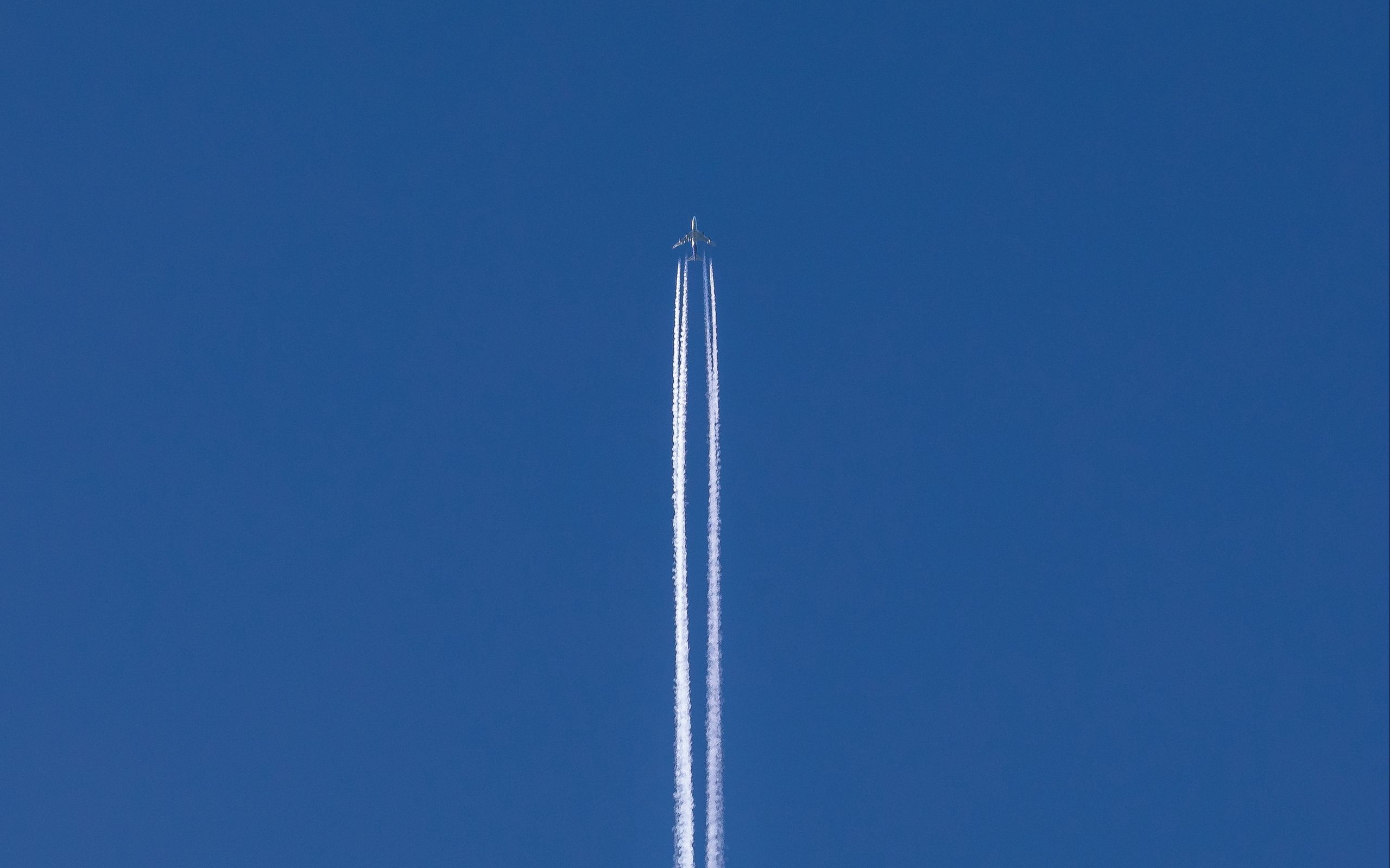 Download wallpaper 2560x1600 sky, plane, flight, stripes, minimalism ...