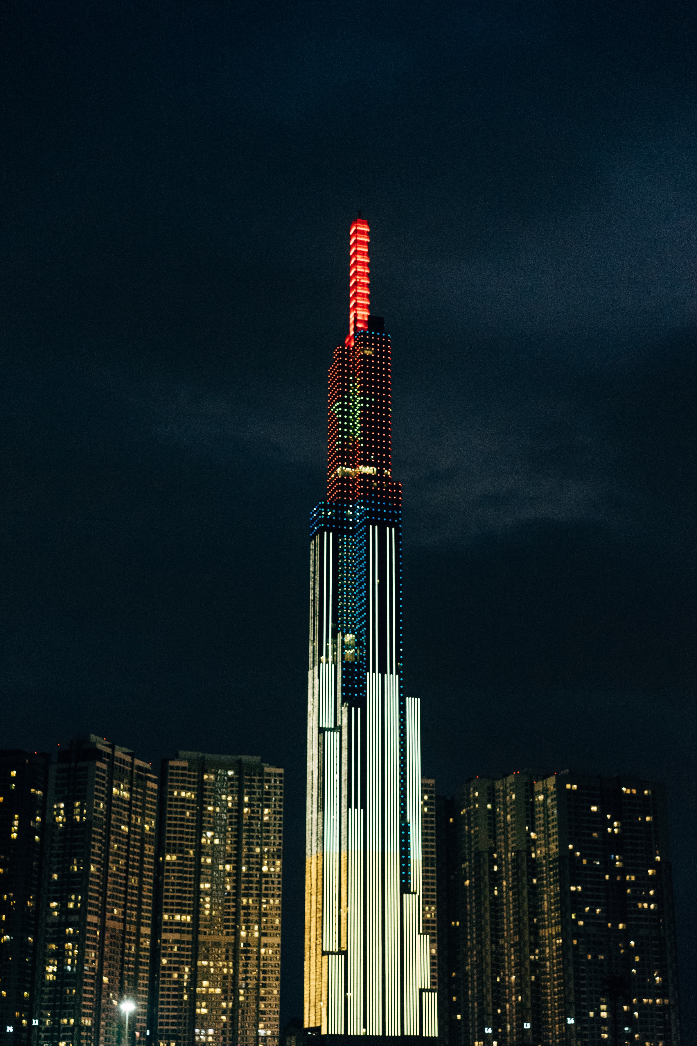 Download wallpaper 2400x3600 skyscraper, night city, architecture ...