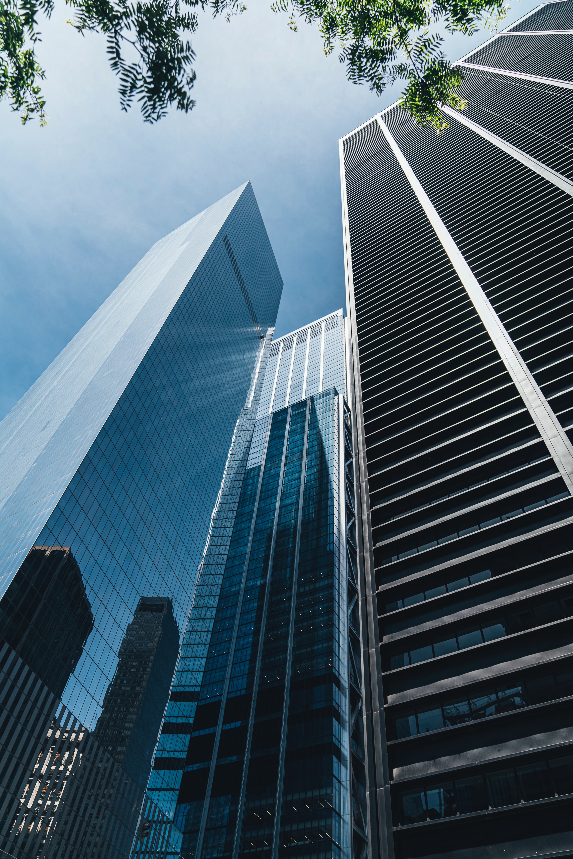 Download wallpaper 2305x3456 skyscrapers, buildings, bottom view ...