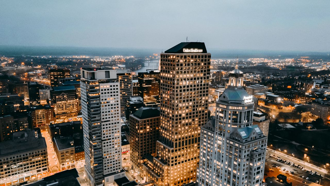 Wallpaper skyscrapers, city, aerial view, buildings, architecture hd ...