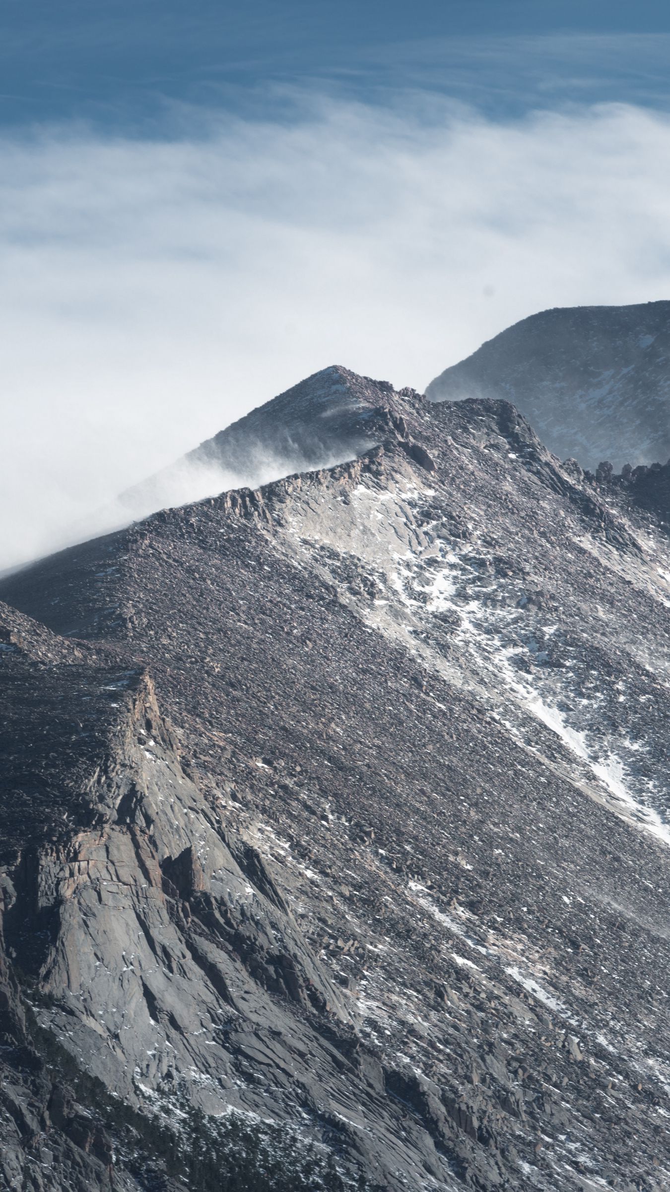 Download wallpaper 1350x2400 slope, mountain, fog iphone 8+/7+/6s+/6 ...