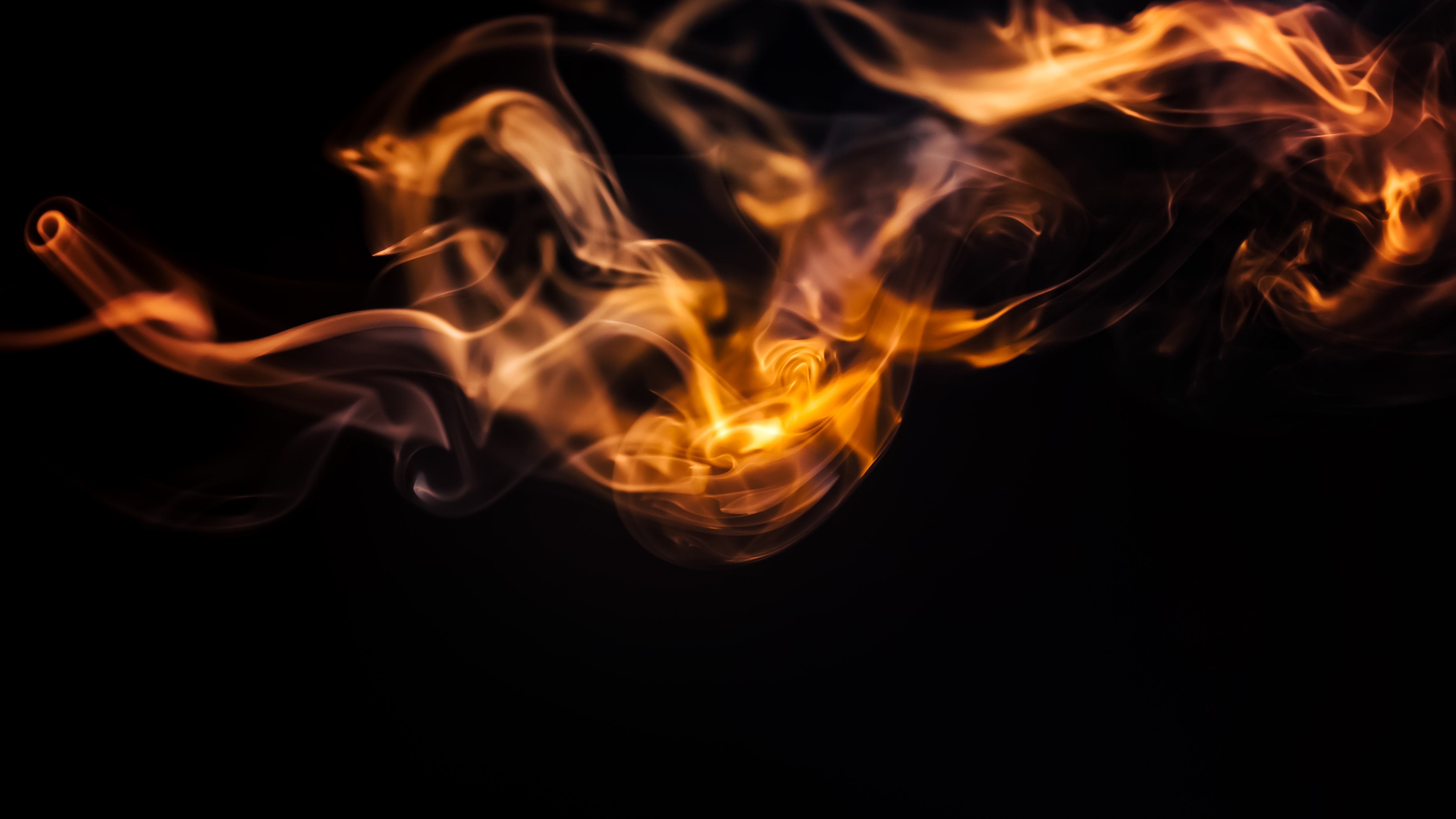 Download wallpaper 4901x2757 smoke, cloud, glow, dark hd background