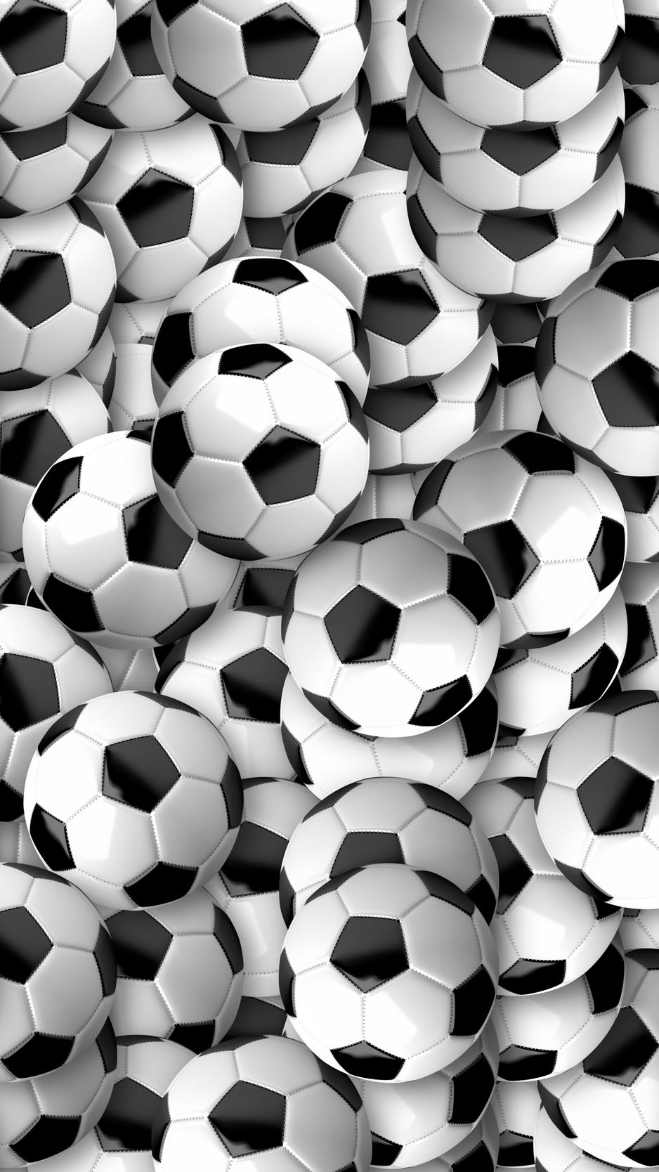 Download wallpaper 938x1668 soccer balls, football, texture, many ...