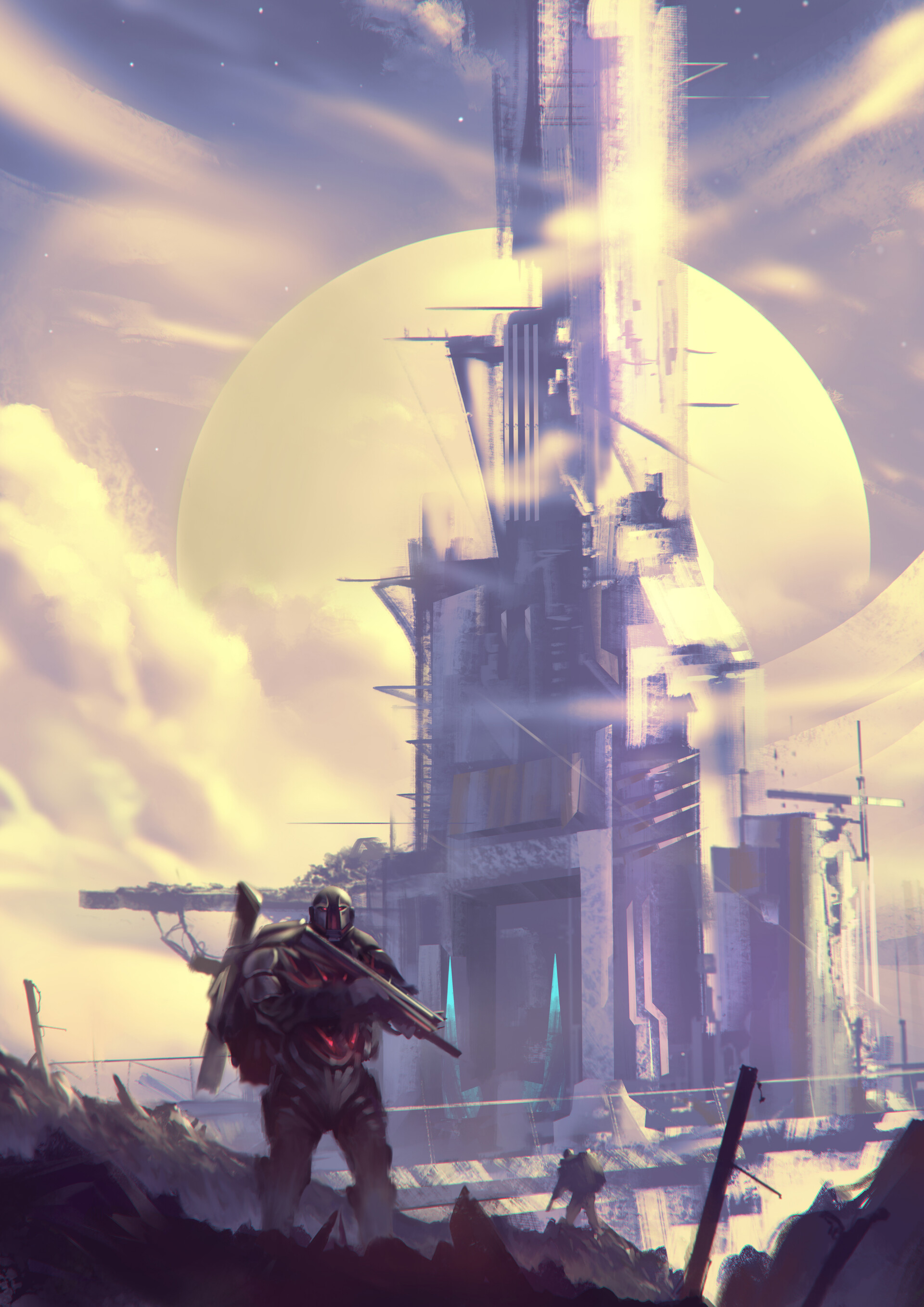 Download wallpaper 1920x2715 soldier, armor, guns, gun, army, fantasy ...