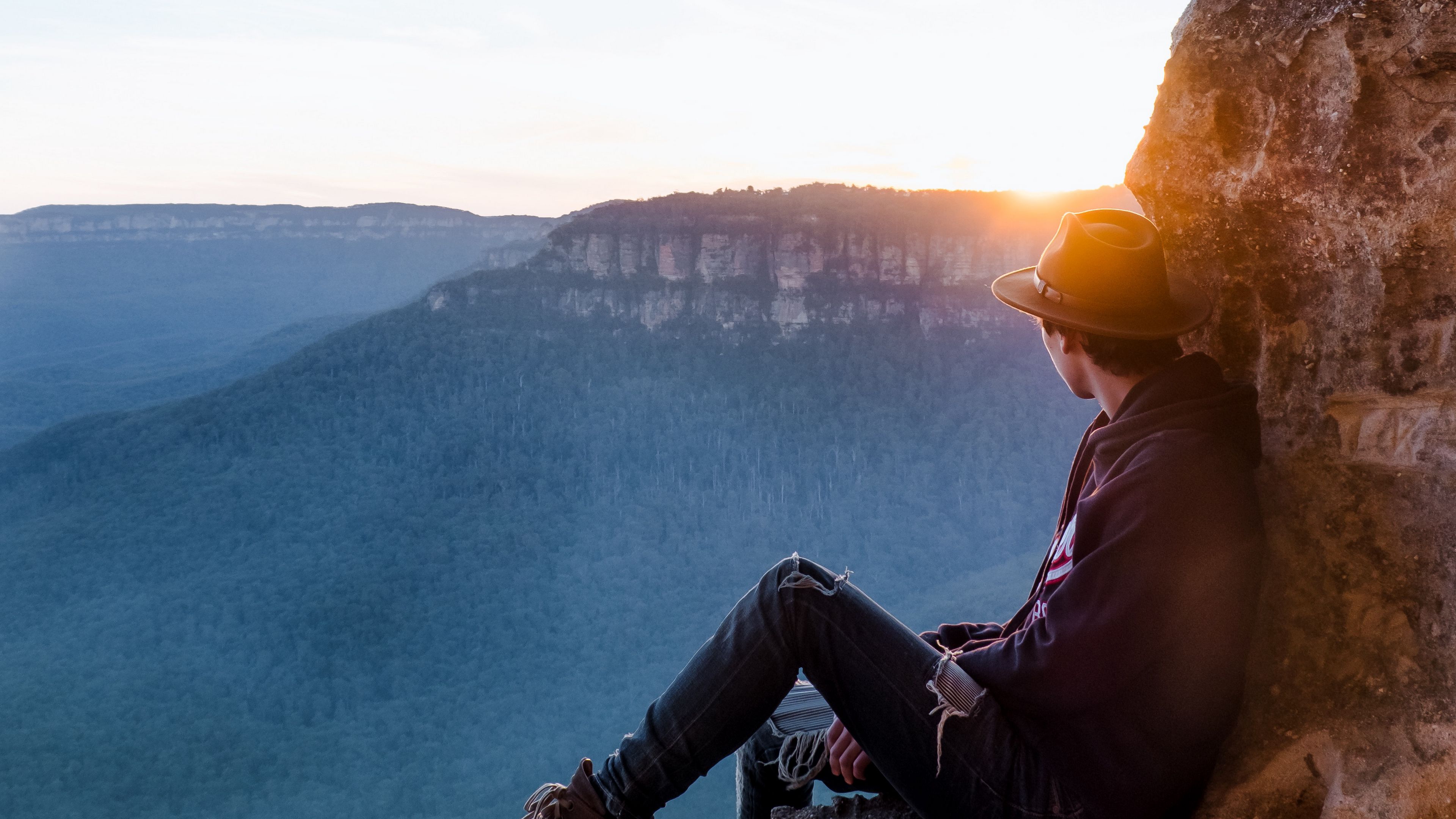 Download wallpaper 3840x2160 solitude, mountains, sunset, overview ...
