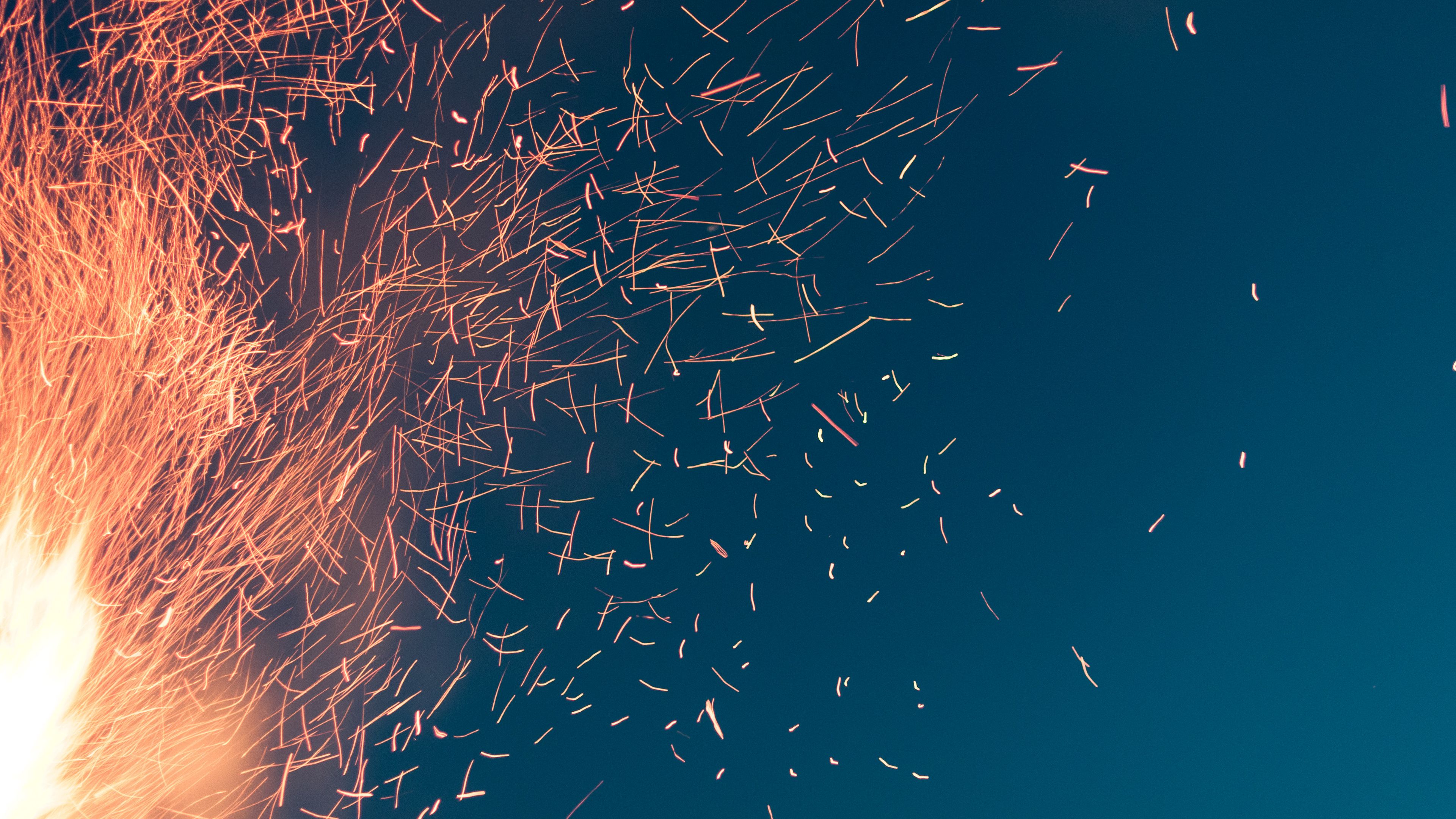Download wallpaper 3840x2160 sparks, fire, glow, lines 4k uhd 16:9 hd ...