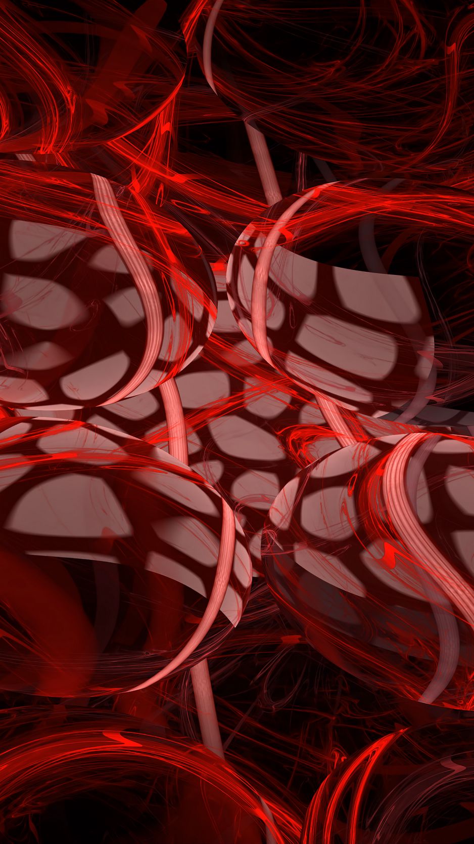 Download wallpaper 938x1668 ovals, volume, lines, transparent ...
