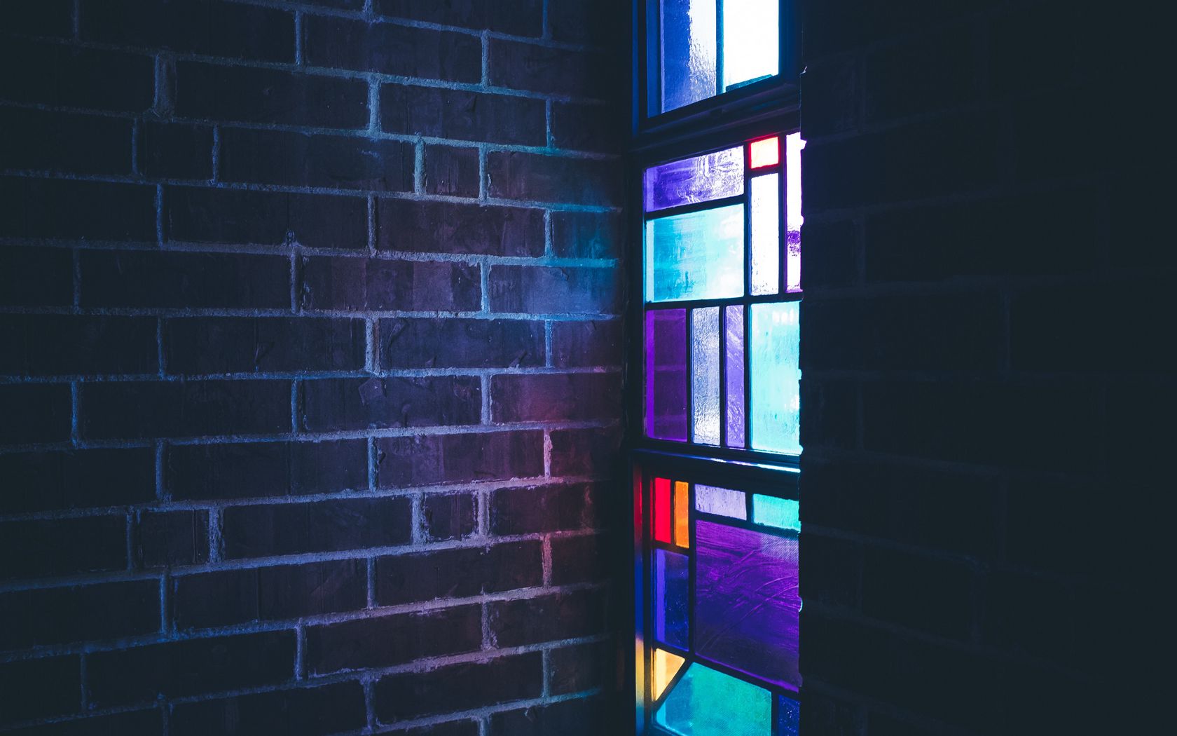 Download wallpaper 1680x1050 stained glass, glass, window, wall ...