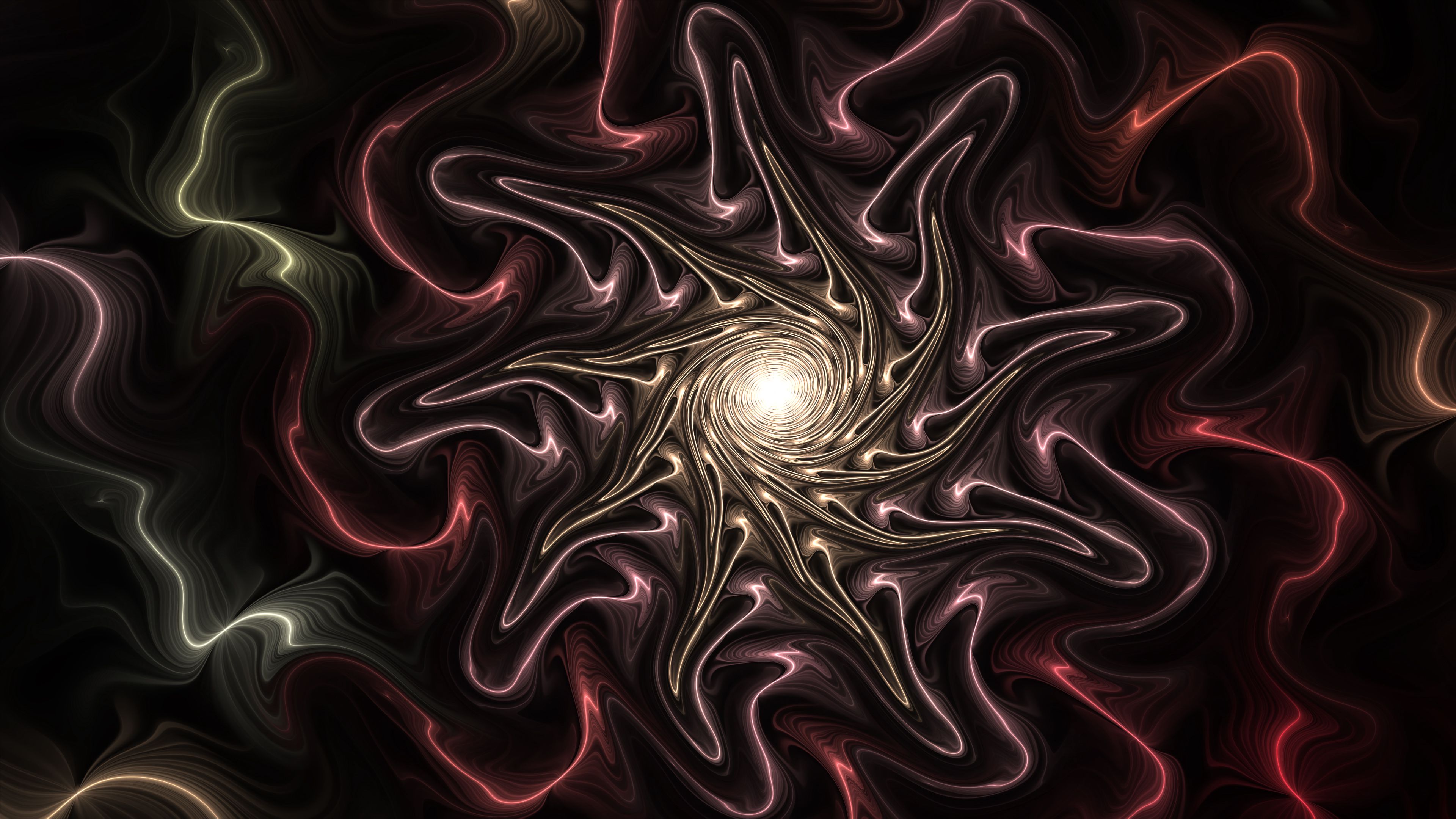 Download wallpaper 3840x2160 star, spiral, distortion, fractal ...