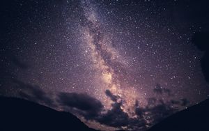 Wallpaper starry sky, clouds, sunset hd, picture, image