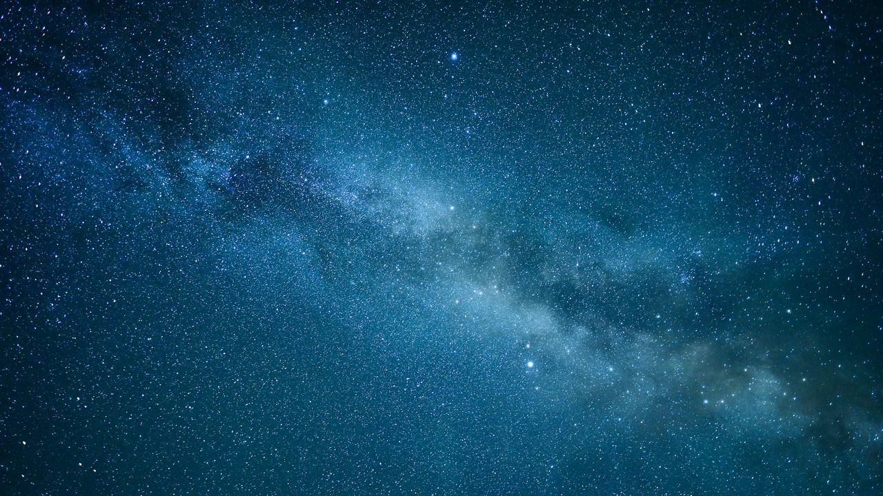 Download wallpaper 1280x720 starry sky, stars, nebula, blue, space hd ...