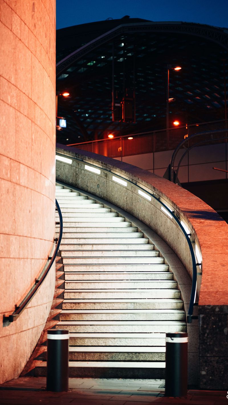 Download wallpaper 800x1420 steps, stairs, pilings, light iphone se/5s ...