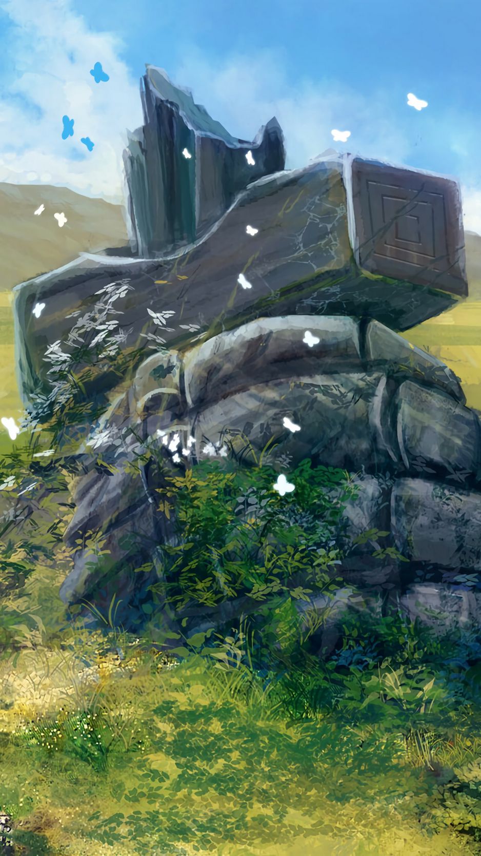 Download wallpaper 938x1668 stone, fist, art, landscapes iphone 8/7/6s ...