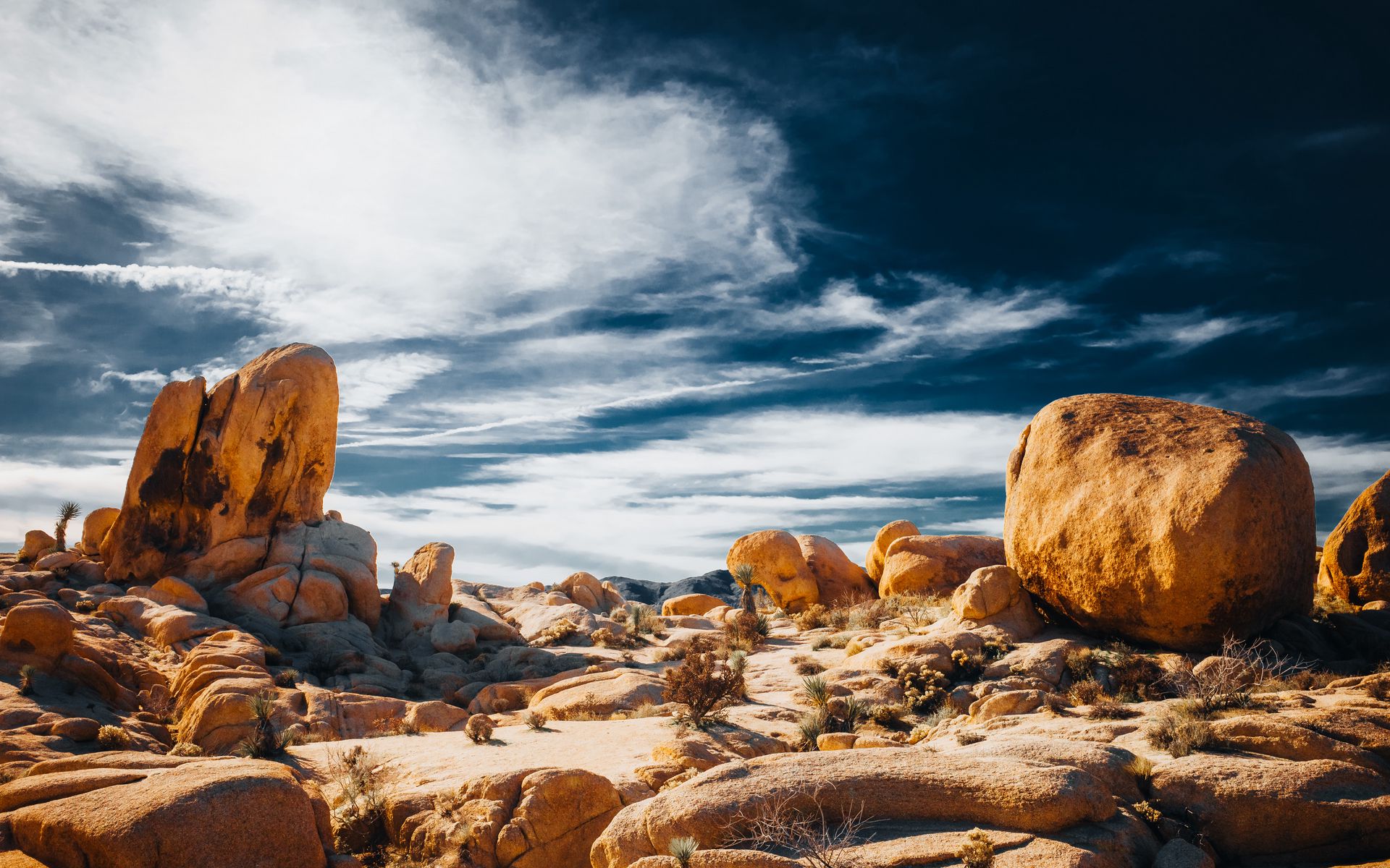 Download wallpaper 1920x1200 stones, rocks, field, clouds, sky, nature ...