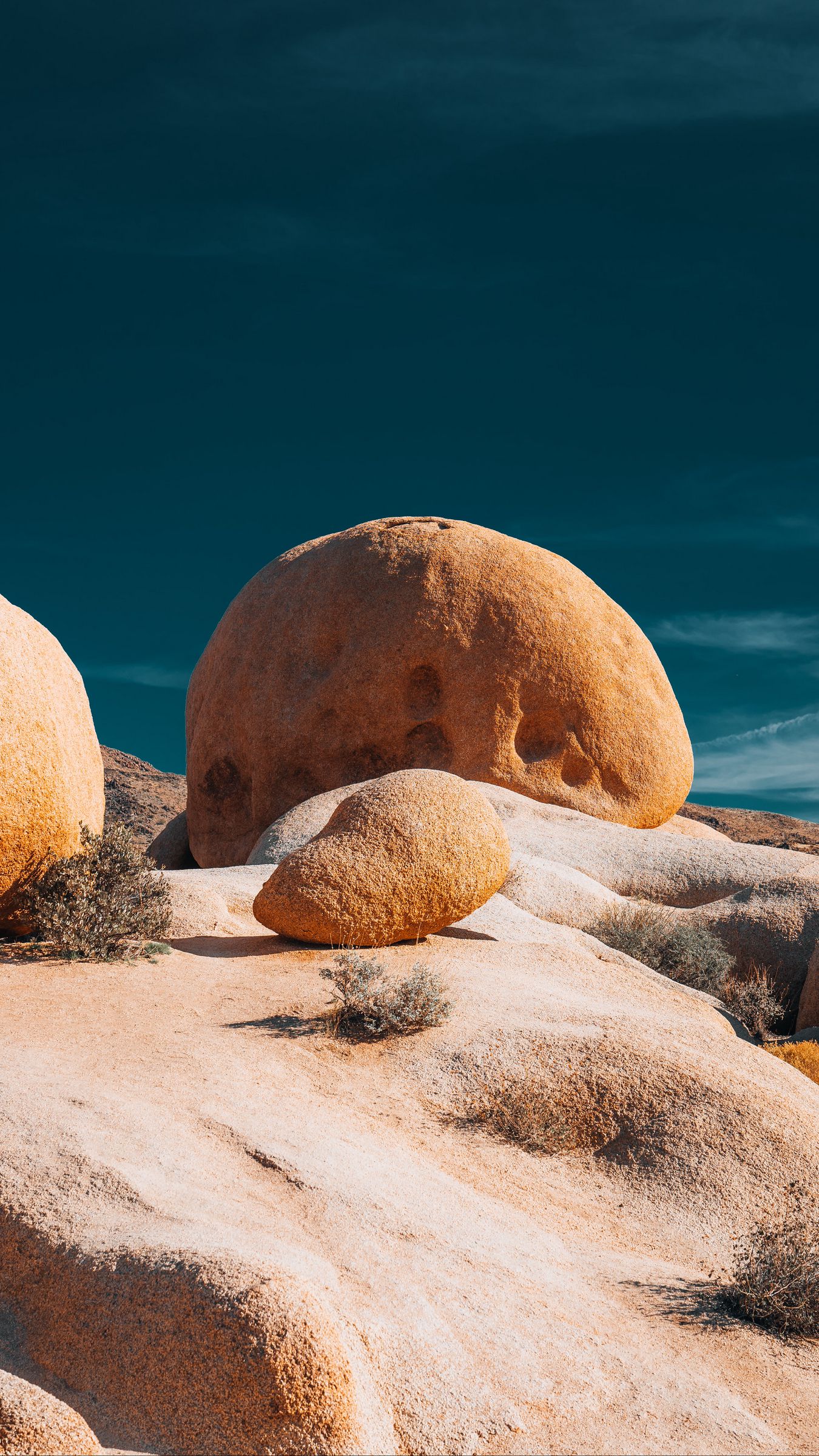 Download wallpaper 1350x2400 stones, rocks, grass, clouds, nature ...