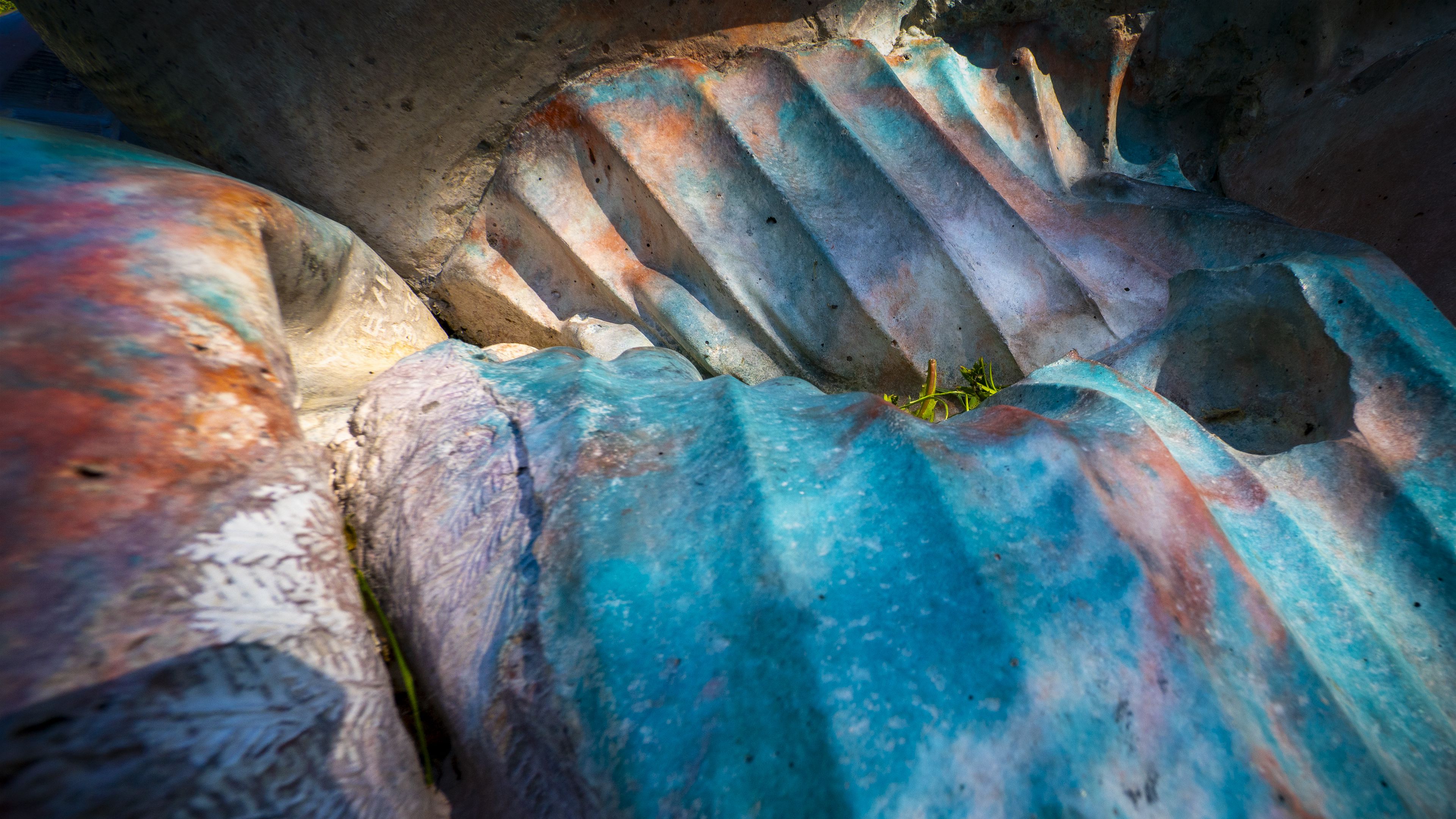 Download wallpaper 3840x2160 stones, rocks, relief, grass, colorful ...