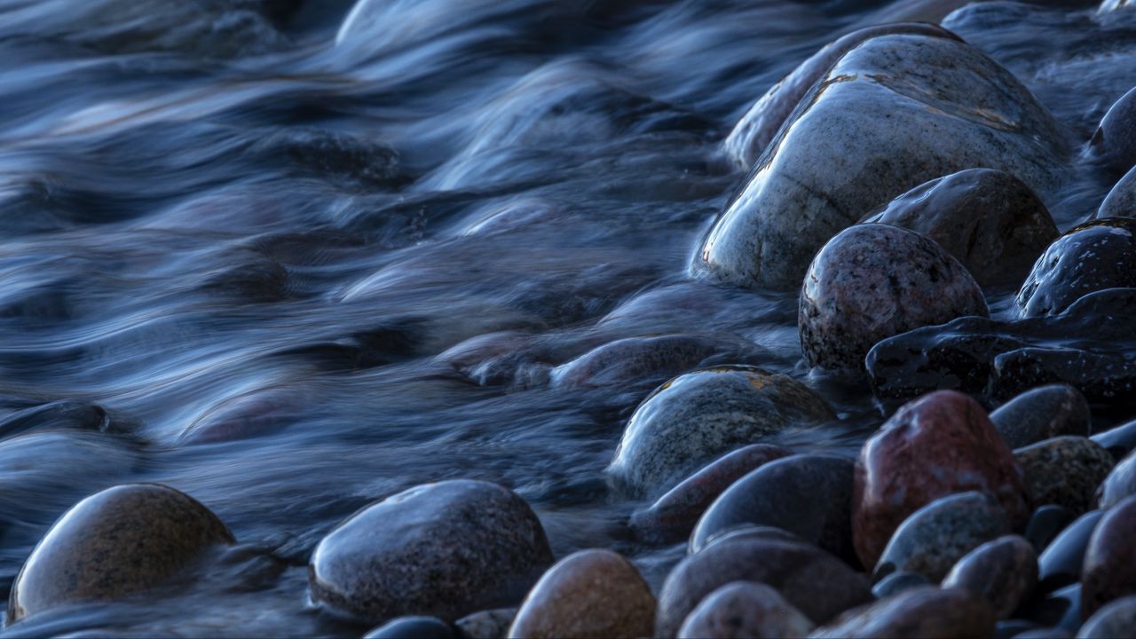 Wallpaper stones, water, river, nature hd, picture, image