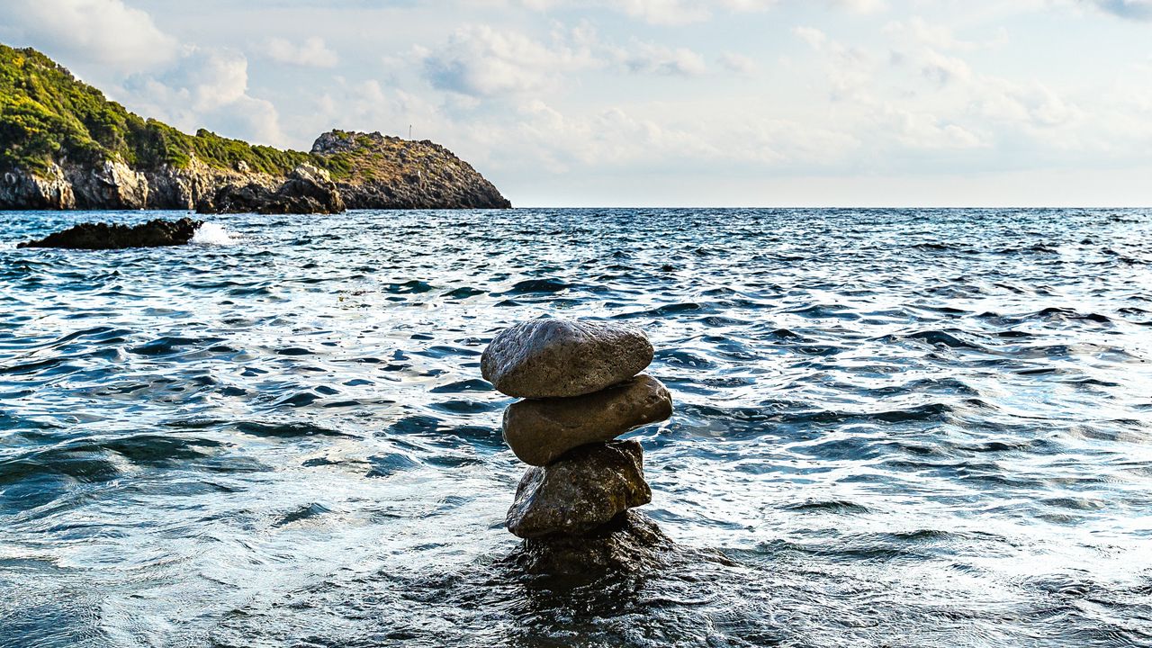 Wallpaper stones, waves, rocks, landscape hd, picture, image