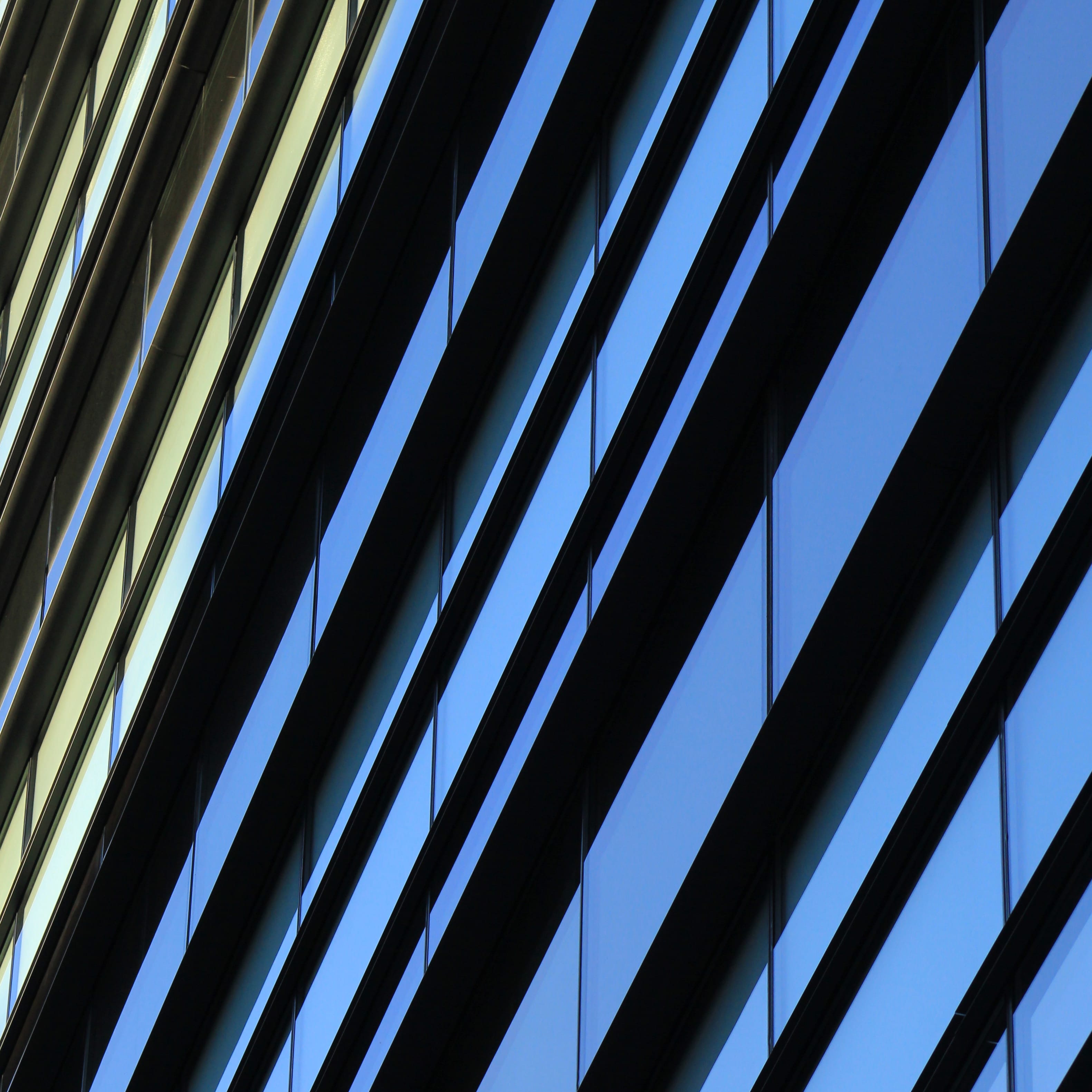 Download wallpaper 3162x3162 stripes, diagonal, building, facade hd ...