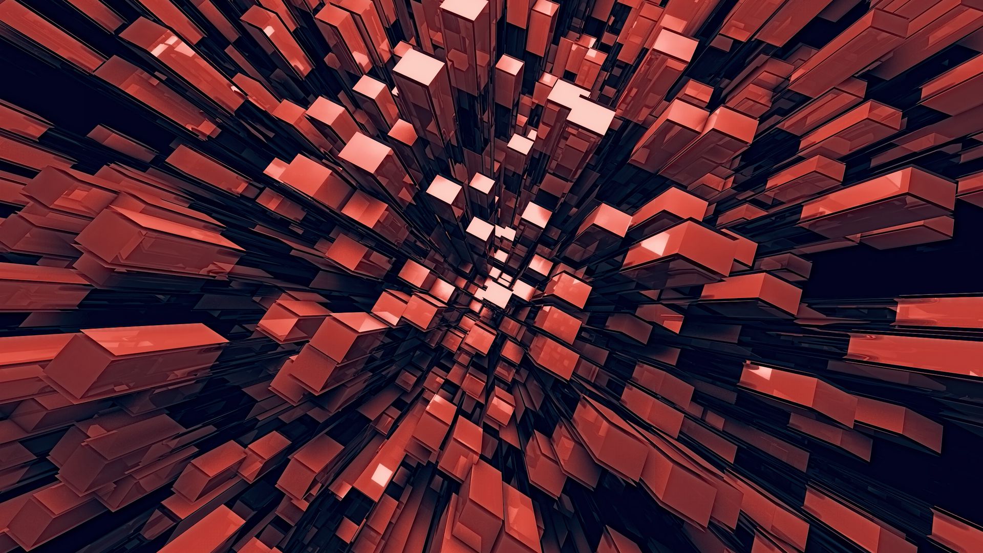 Download wallpaper 1920x1080 structure, perspective, depth, volume, 3d ...