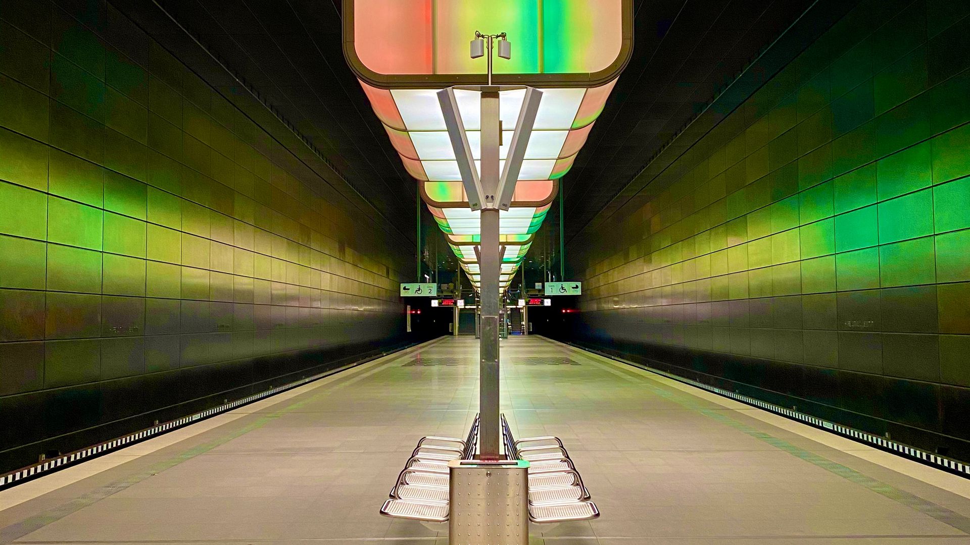Download wallpaper 1920x1080 subway, seats, building, perspective full ...