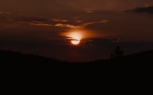 Wallpaper sunset, dark, sky, sun, dusk hd, picture, image