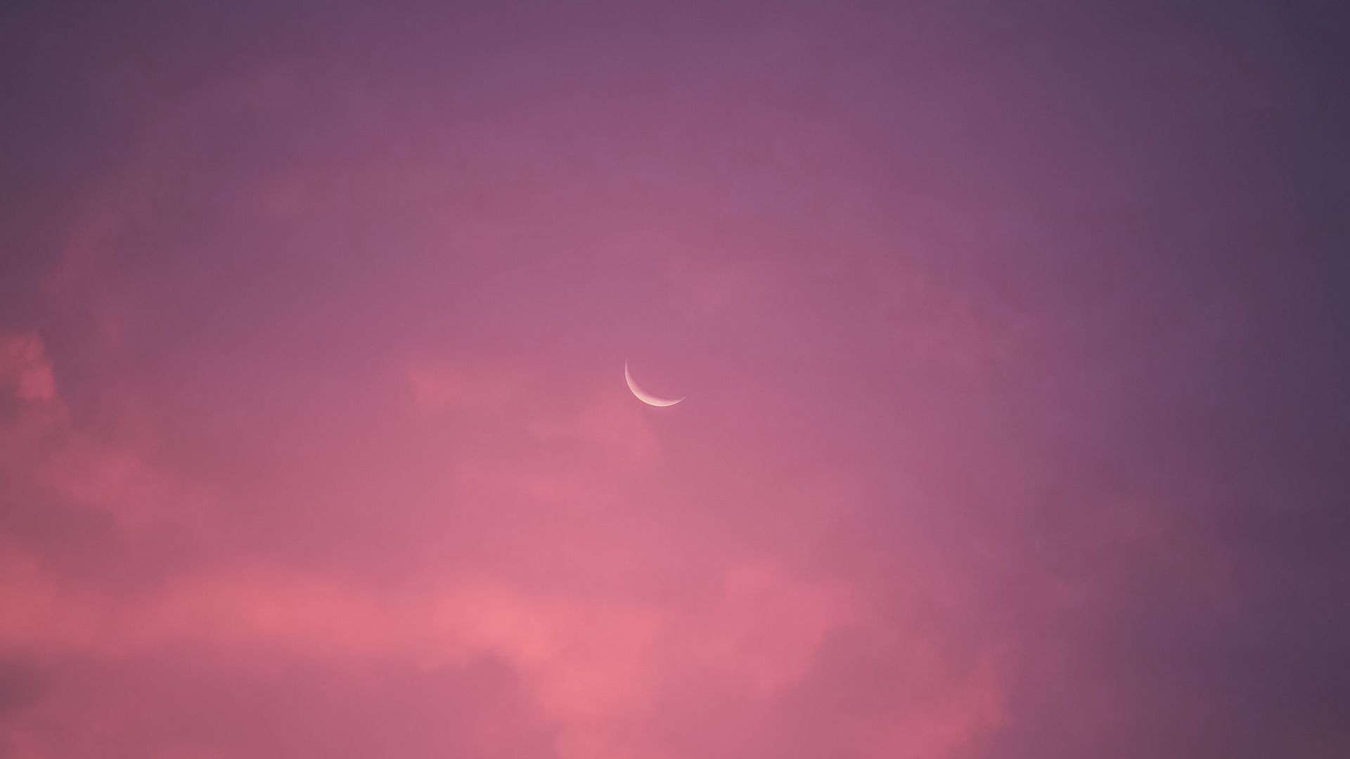 Download wallpaper 1920x1080 moon, sky, pink full hd, hdtv, fhd, 1080p ...
