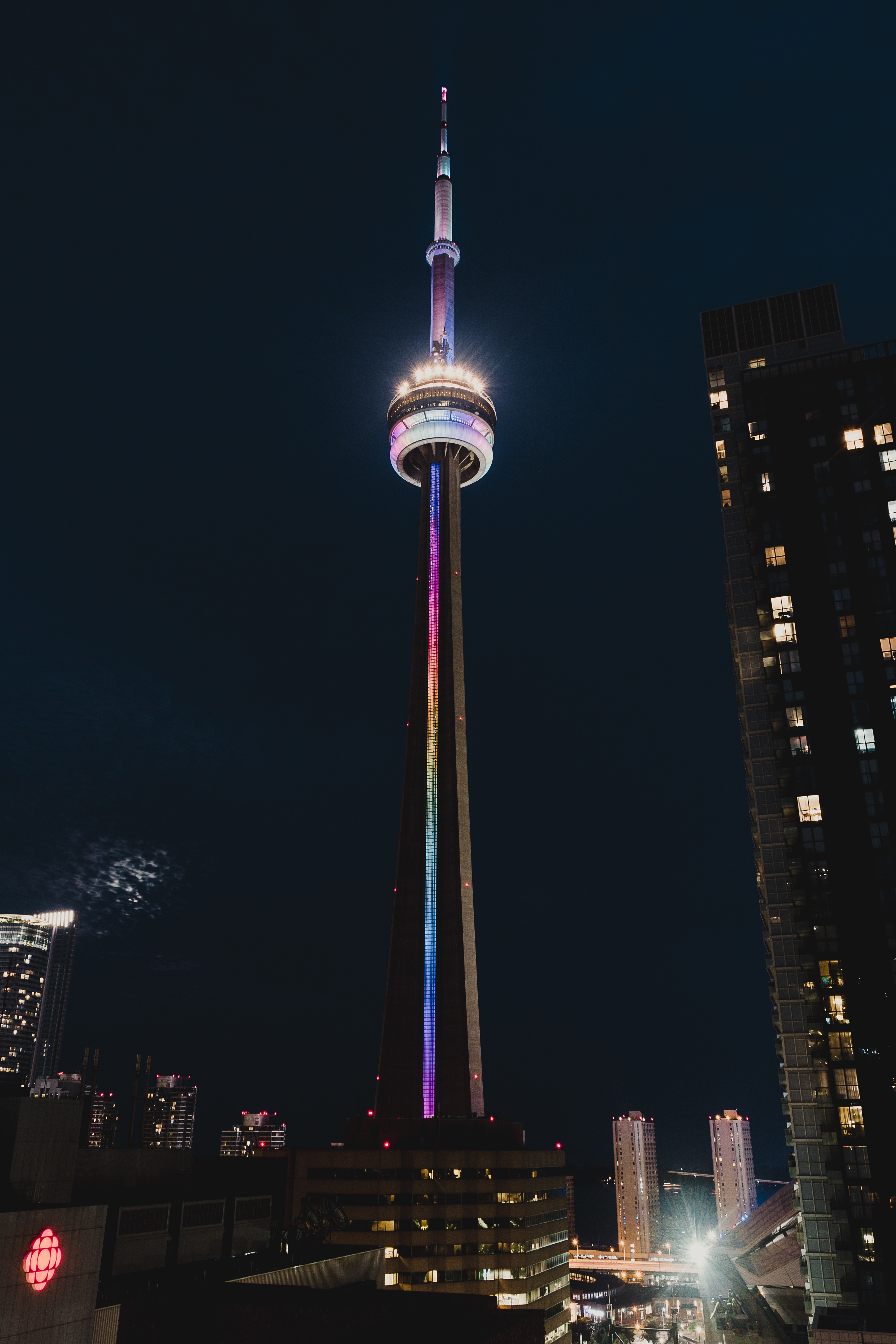 Download wallpaper 3377x5065 tower, building, architecture, backlight ...