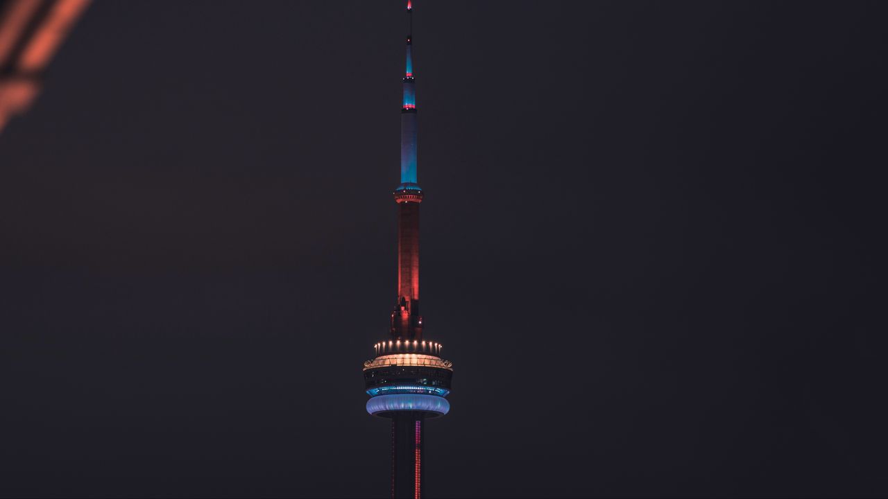 Wallpaper tower, building, backlight, architecture, dark hd, picture, image