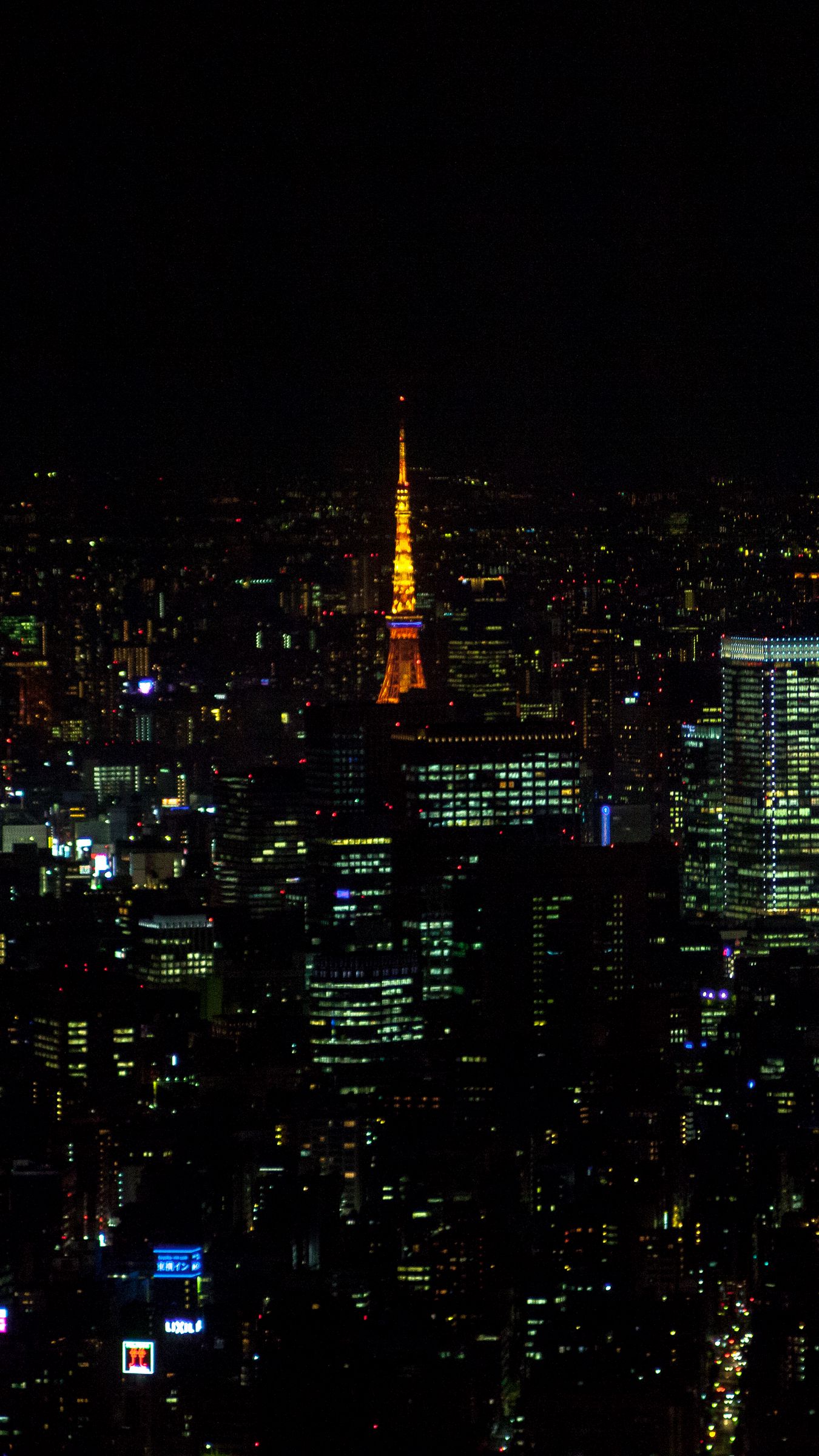 Download wallpaper 1350x2400 tower, buildings, lights, city, night ...