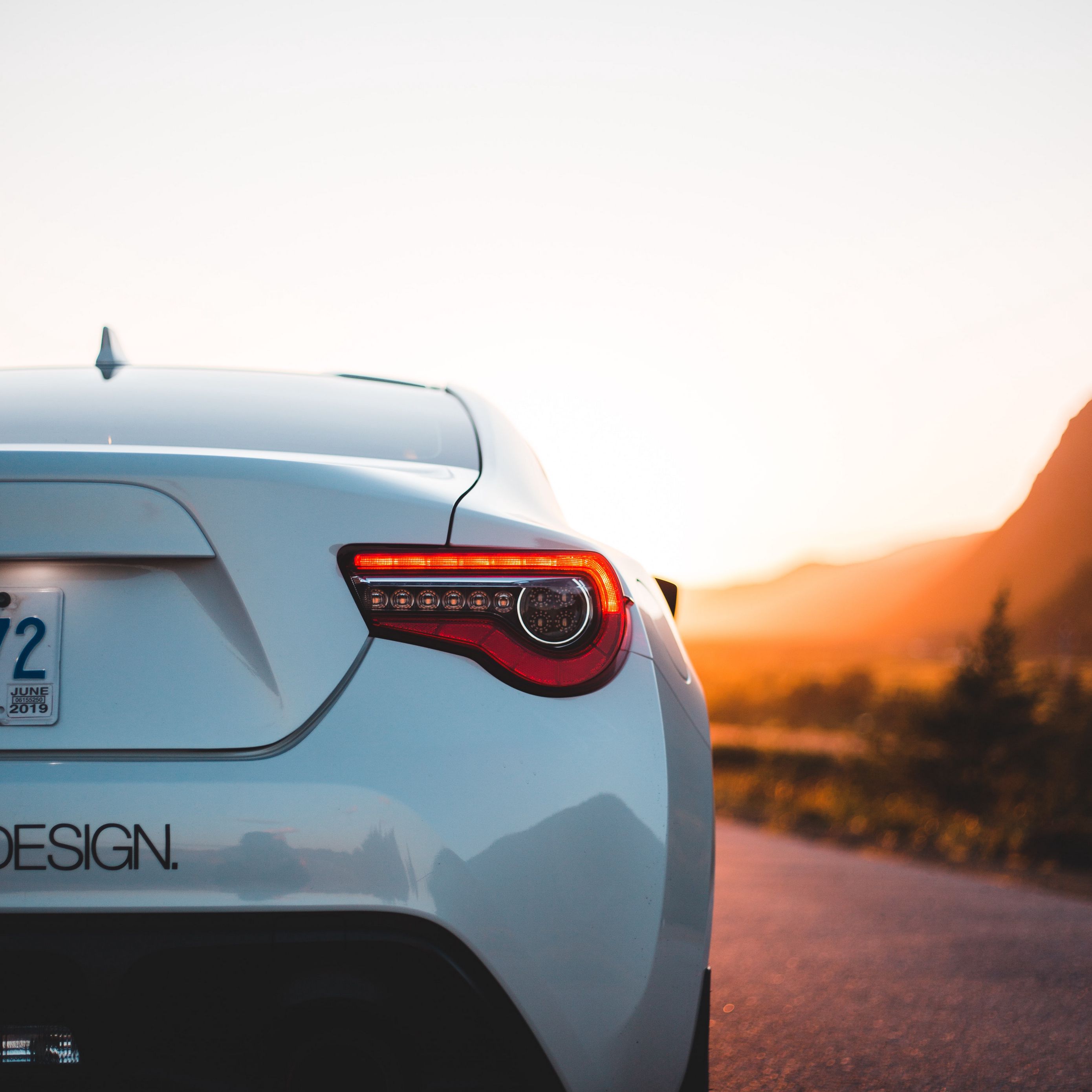 Download wallpaper 2780x2780 toyota, car, rear view, headlight, white ...