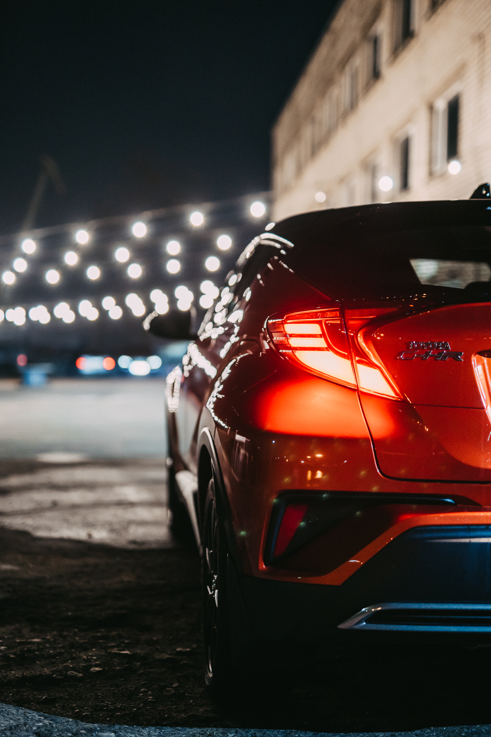 Download wallpaper 1667x2500 toyota ch-r, toyota, car, red, back view ...