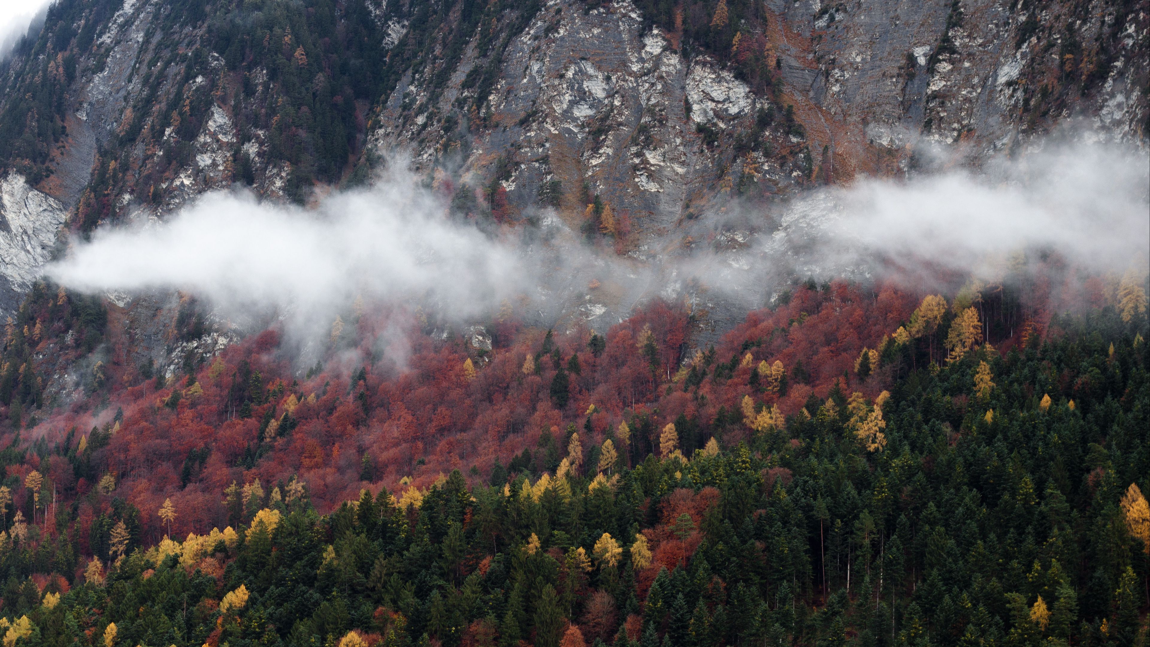 Download wallpaper 3840x2160 trees, clouds, mountain, nature 4k uhd 16: ...