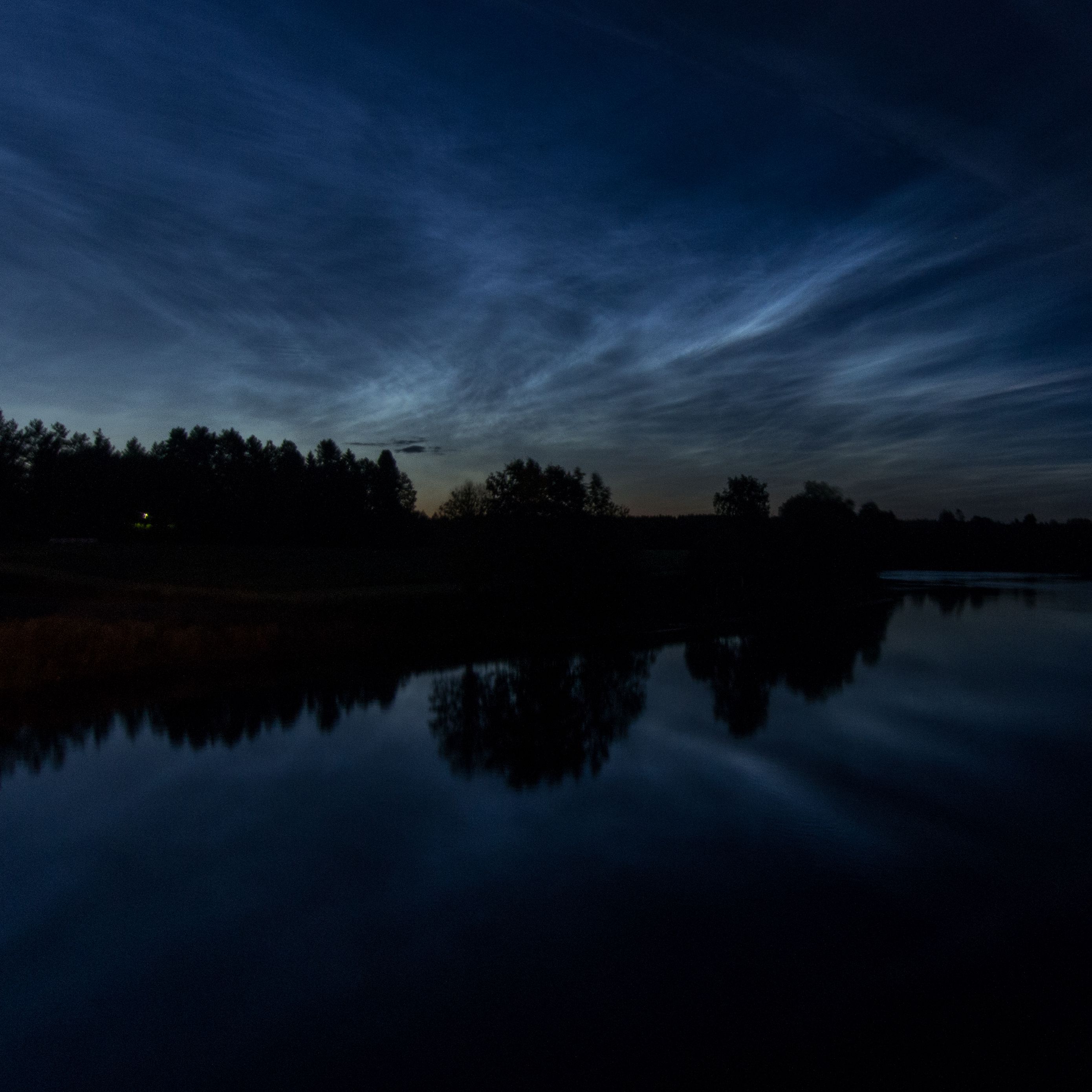 Download wallpaper 2780x2780 trees, lake, evening, water, reflection ...