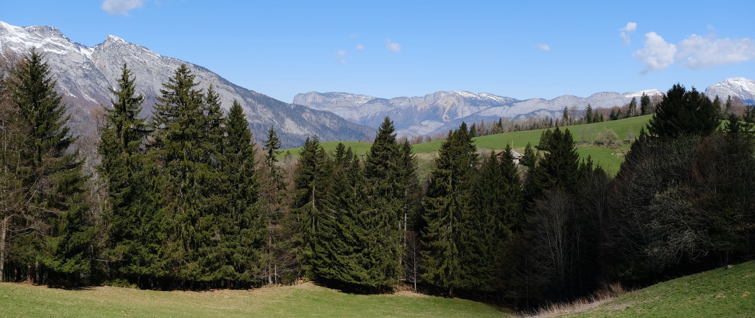 Download wallpaper 2560x1080 trees, valley, mountains, landscape dual ...