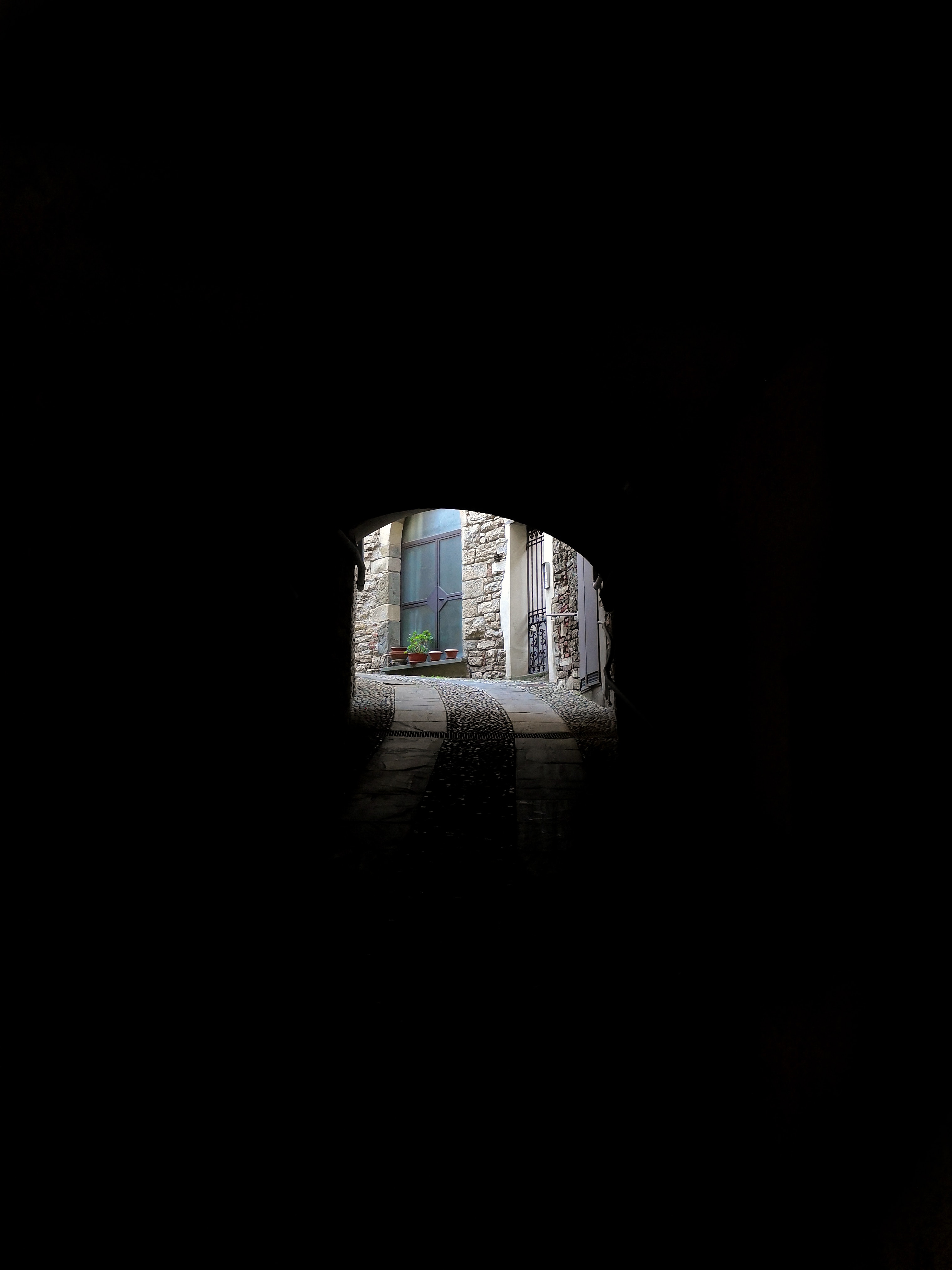 Download wallpaper 3043x4058 tunnel, street, track hd background