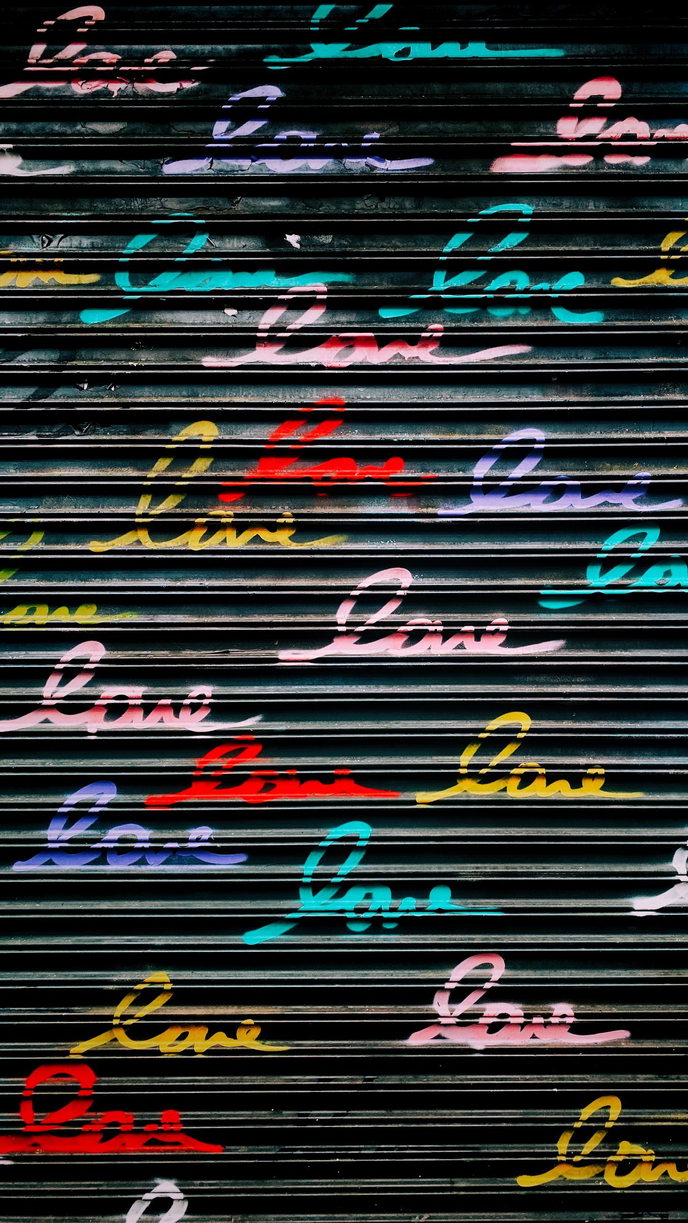 Download wallpaper 1350x2400 wall, lettering, colorful, words, text ...