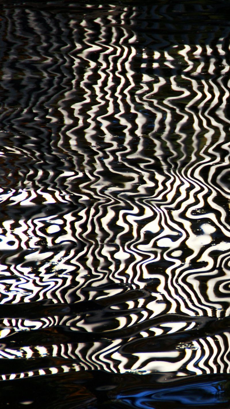 Download wallpaper 800x1420 water, reflection, stripes, distortion ...
