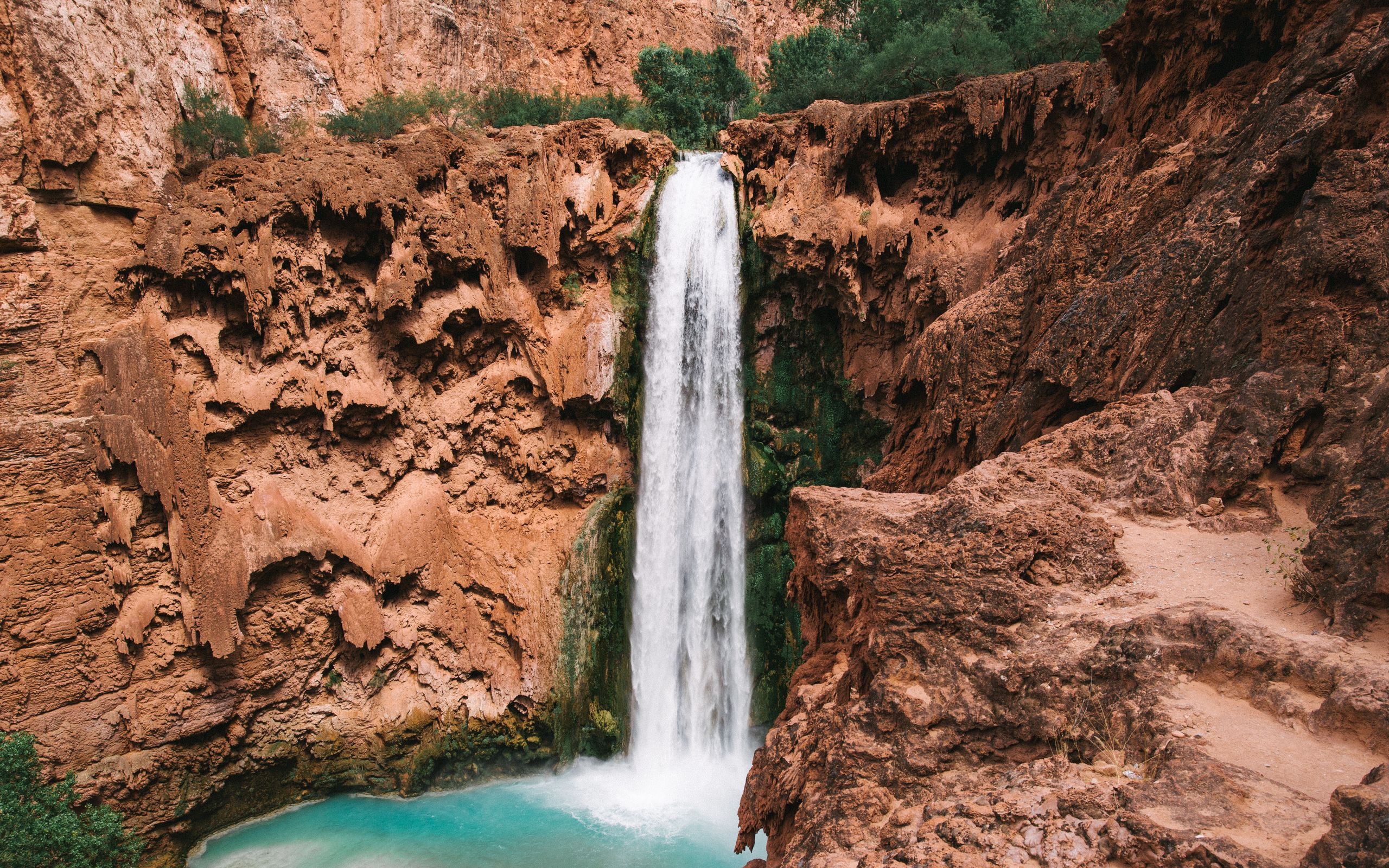 Download wallpaper 2560x1600 waterfall, precipice, stones widescreen 16 ...