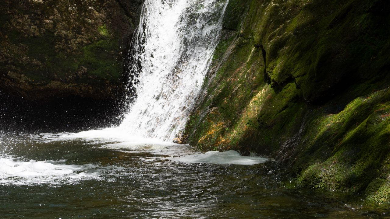 Wallpaper waterfall, rocks, water, nature hd, picture, image