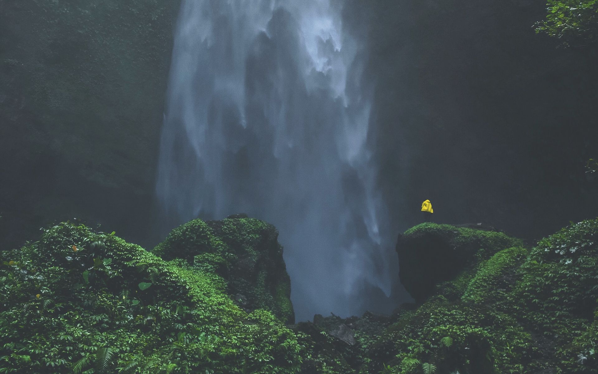 Download wallpaper 1920x1200 waterfall, solitude, loneliness, landscape ...