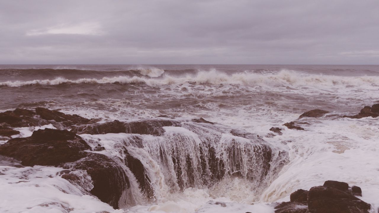 Wallpaper waves, sea, water, horizon hd, picture, image