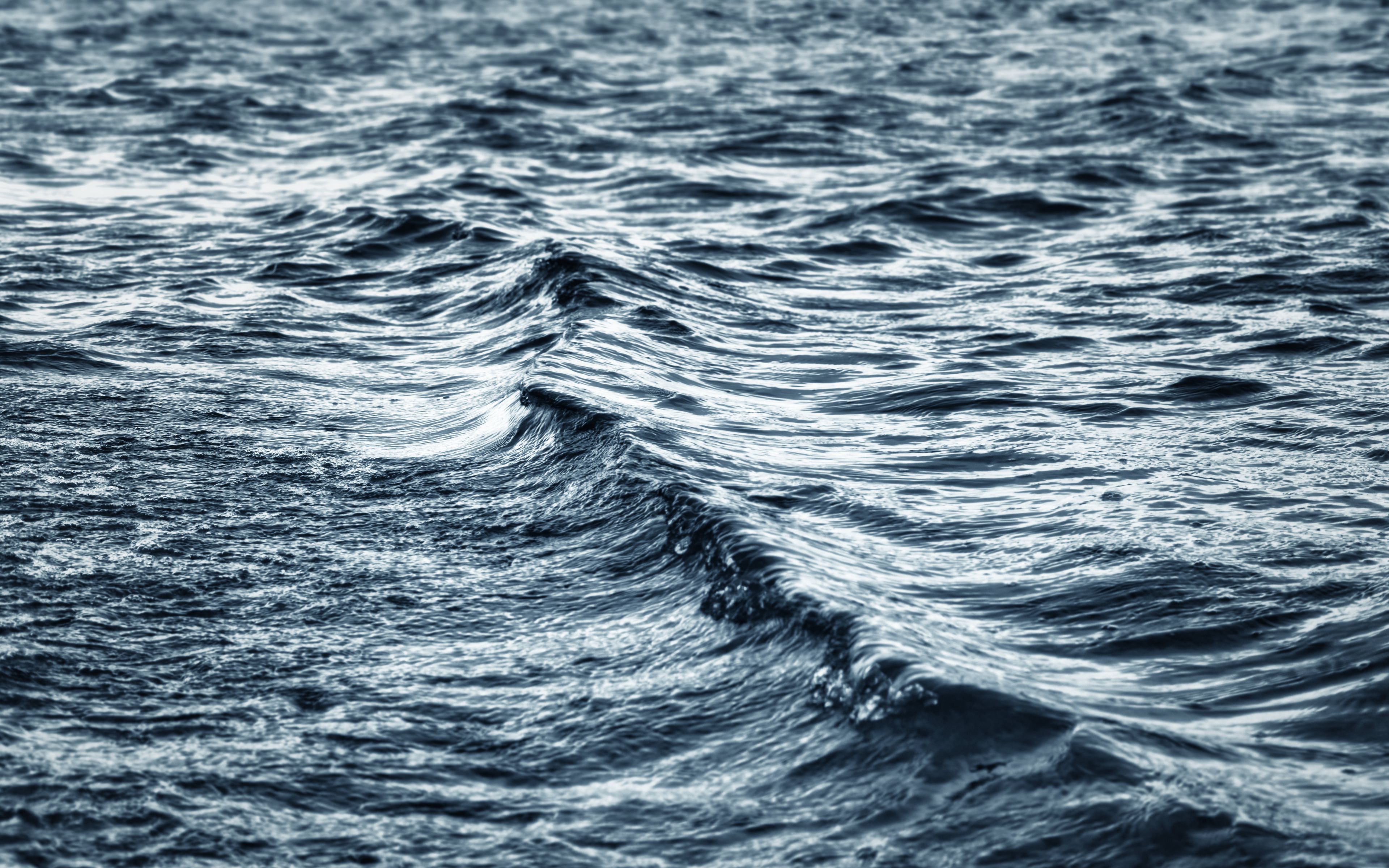 Download wallpaper 3840x2400 waves, water, sea, surface 4k ultra hd 16: ...