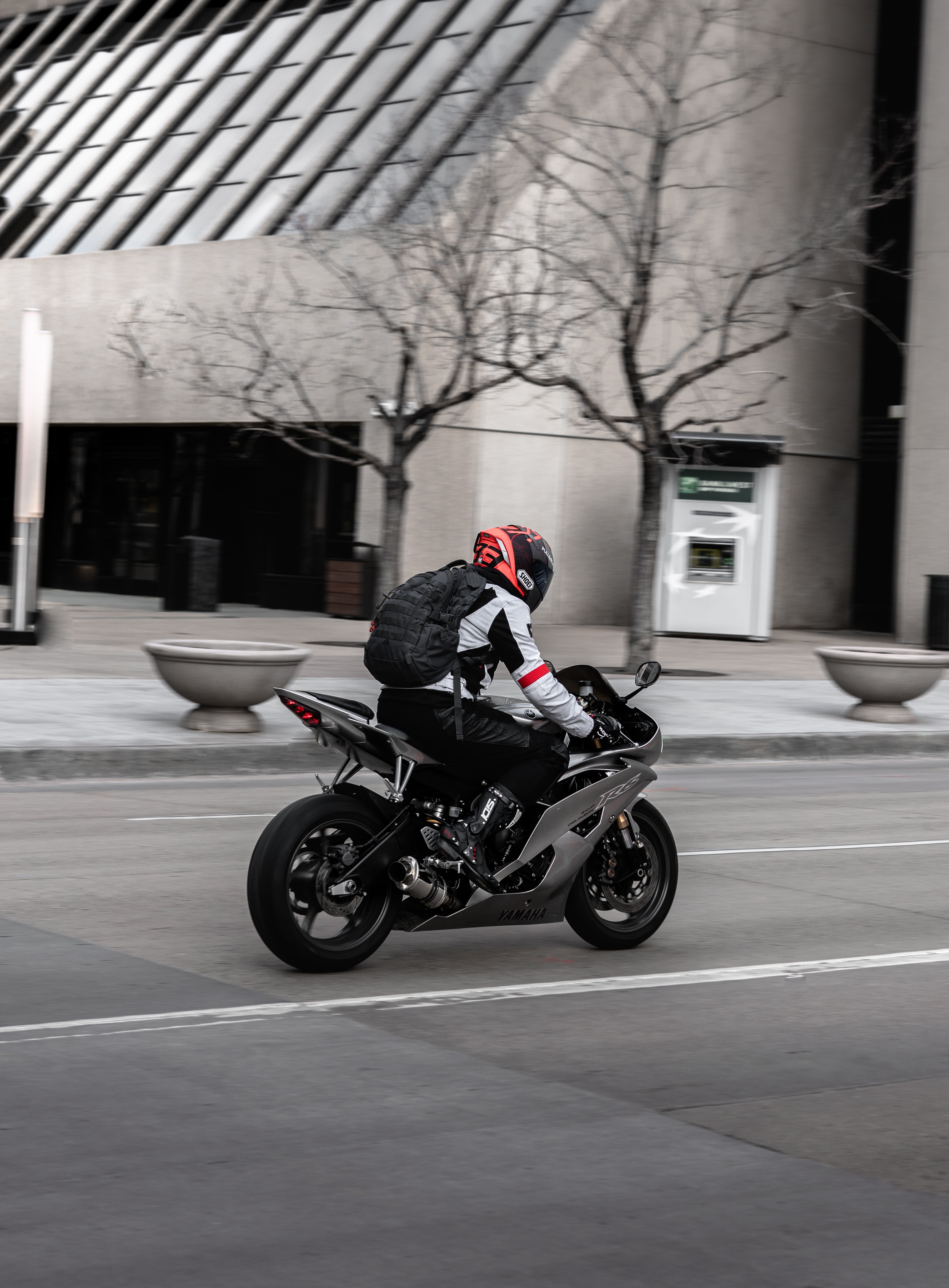 Download wallpaper 3607x4895 yamaha, motorcycle, bike, gray ...
